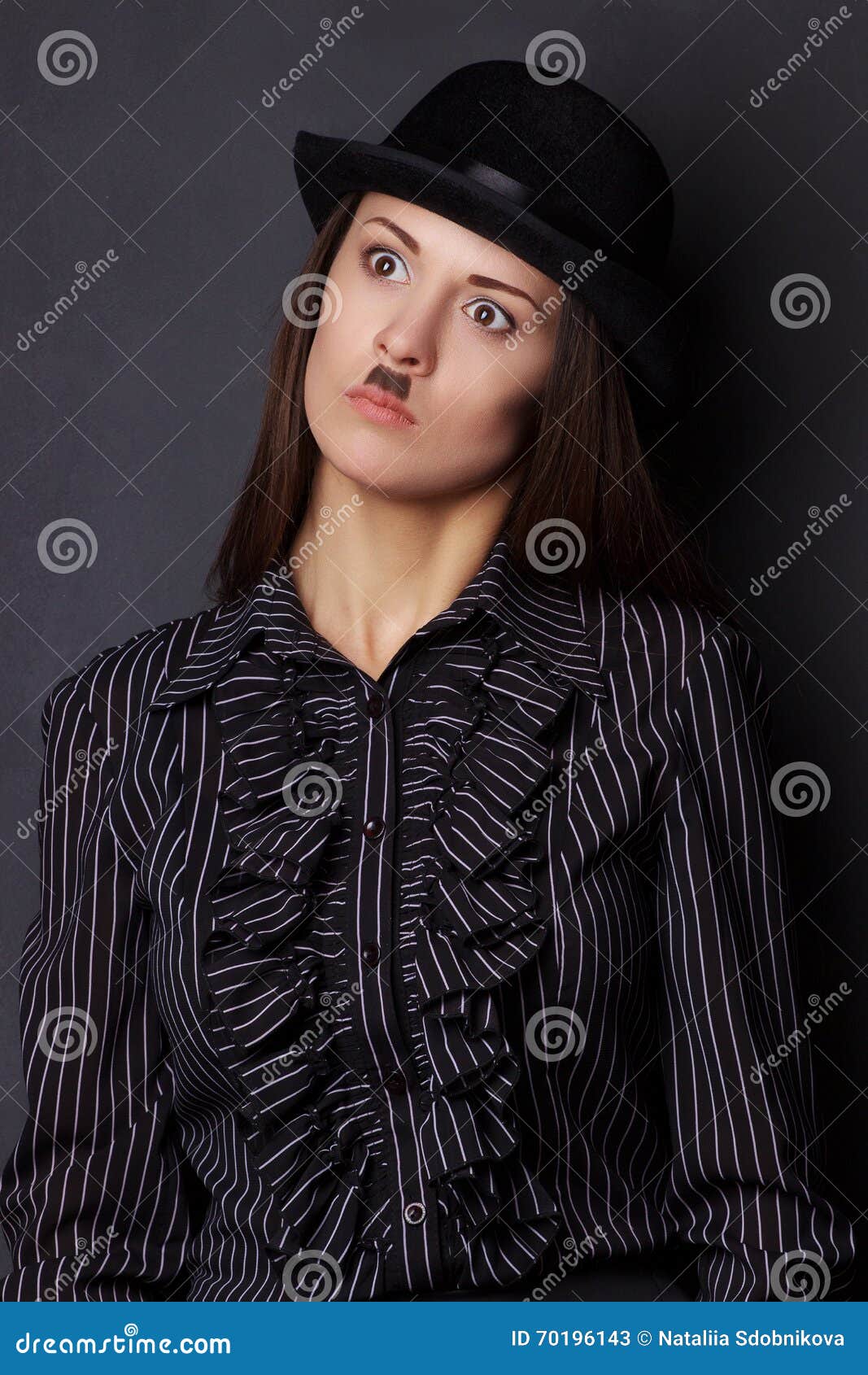 Miming girl stock image. Image of healthy, cute, beautiful - 70196143