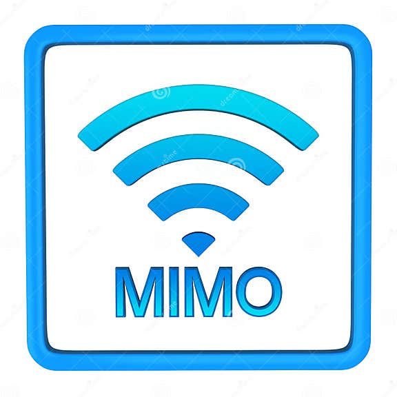 MIMO sign, 3d stock illustration. Illustration of computer - 35042507