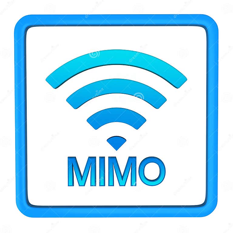 MIMO sign, 3d stock illustration. Illustration of computer - 35042507