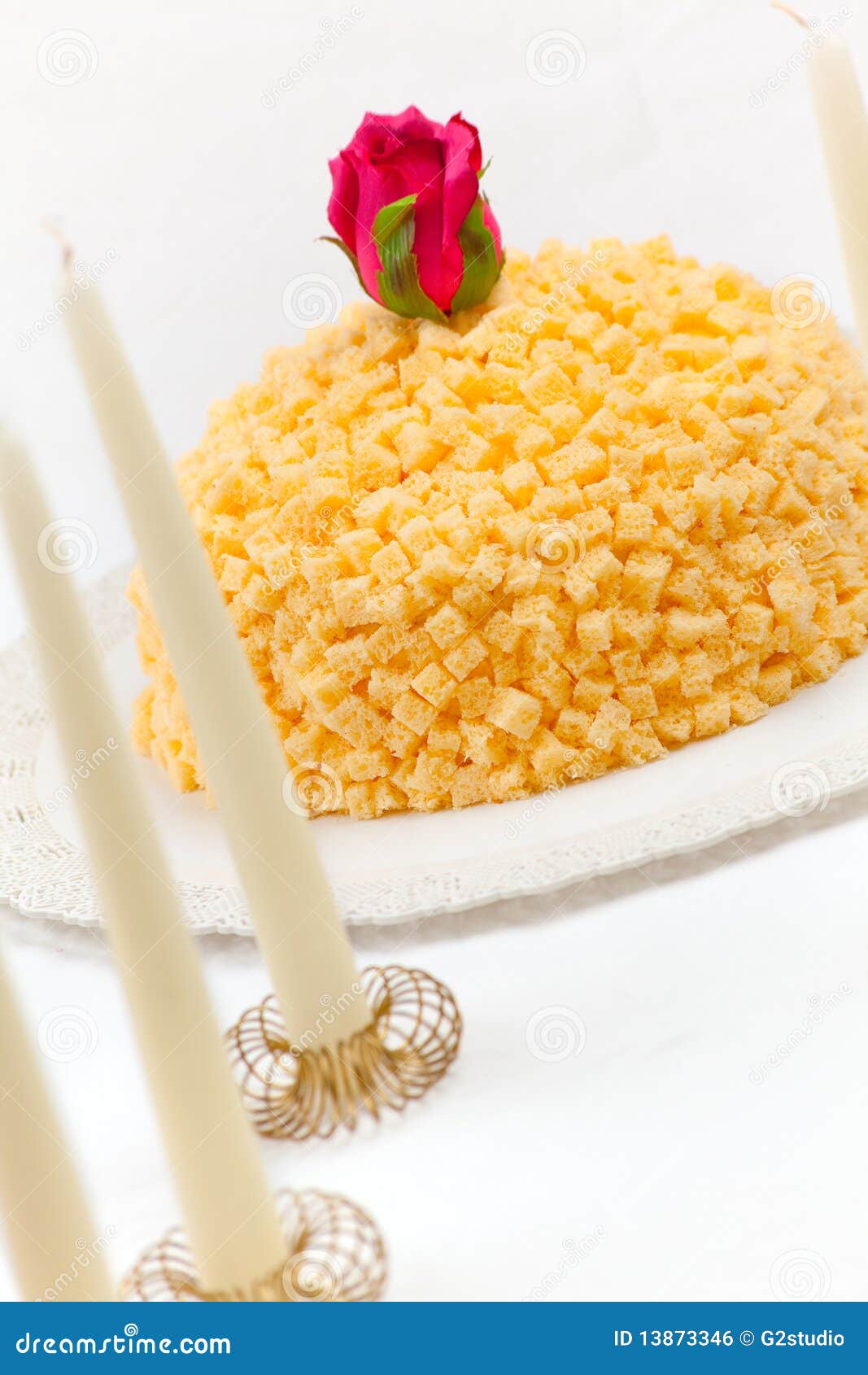 Mimosa Cake stock photo. Image of background, baked, delicious - 13873346