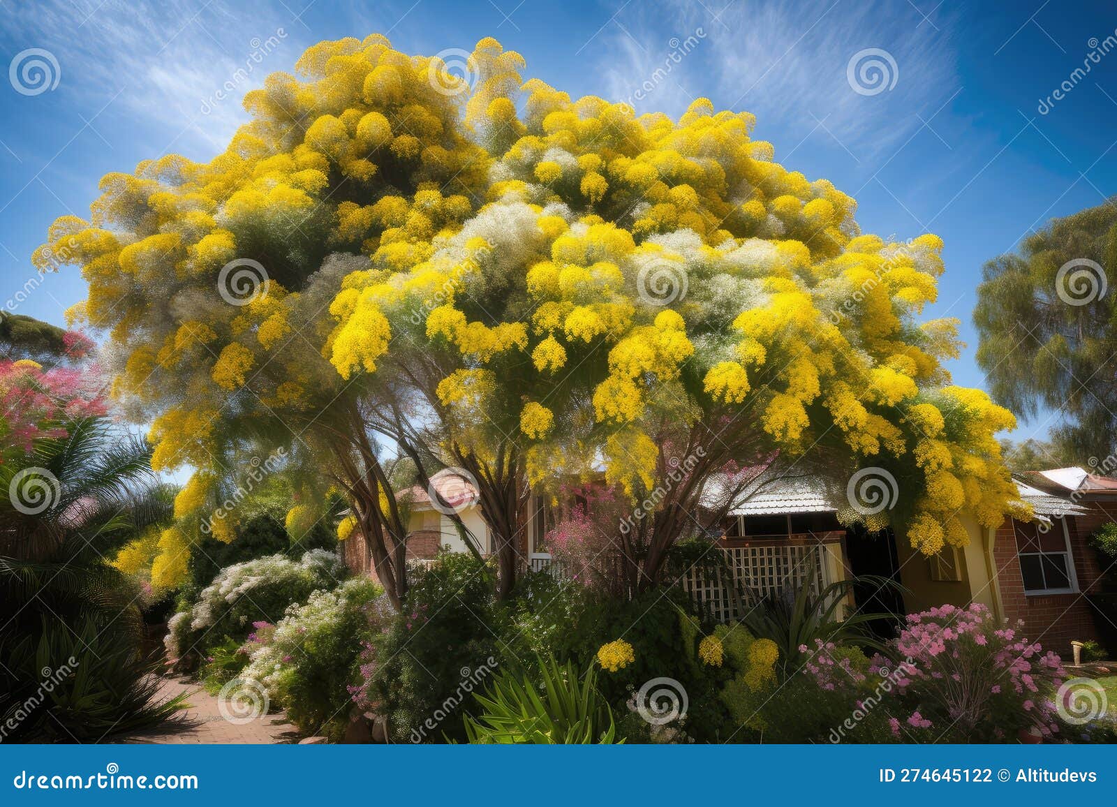 Mimosa Tree. Pineapple Tree Vector Illustration | CartoonDealer.com ...