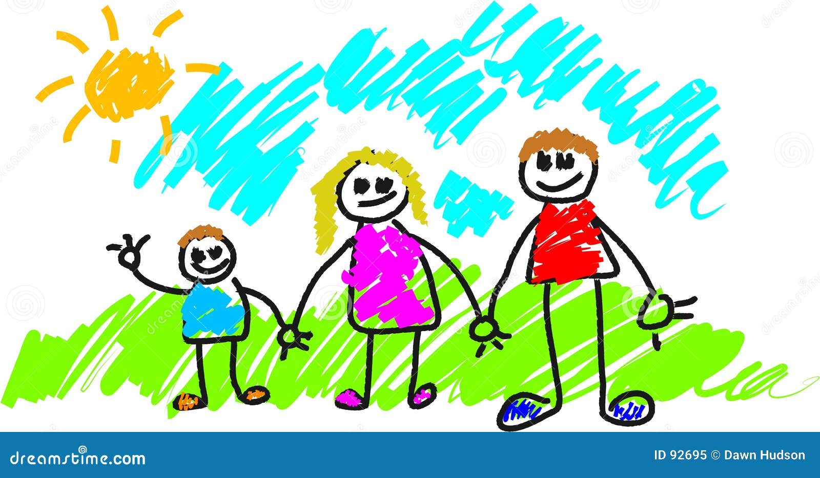 Min familj stock illustrationer. Illustration av stil, utomhus - 92695