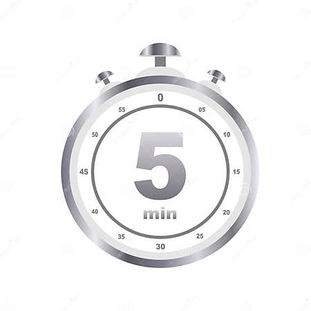 5 Min Timer Sign, Time Concept, Timer. Vector Illustration Stock ...