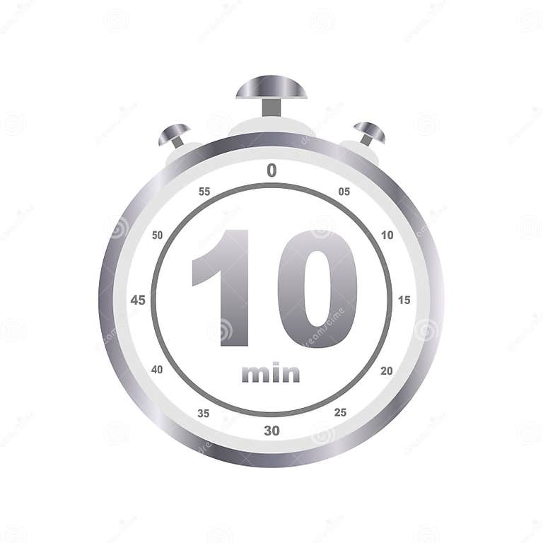 10 Min Timer Sign, Time Concept, Timer. Vector Illustration Stock ...