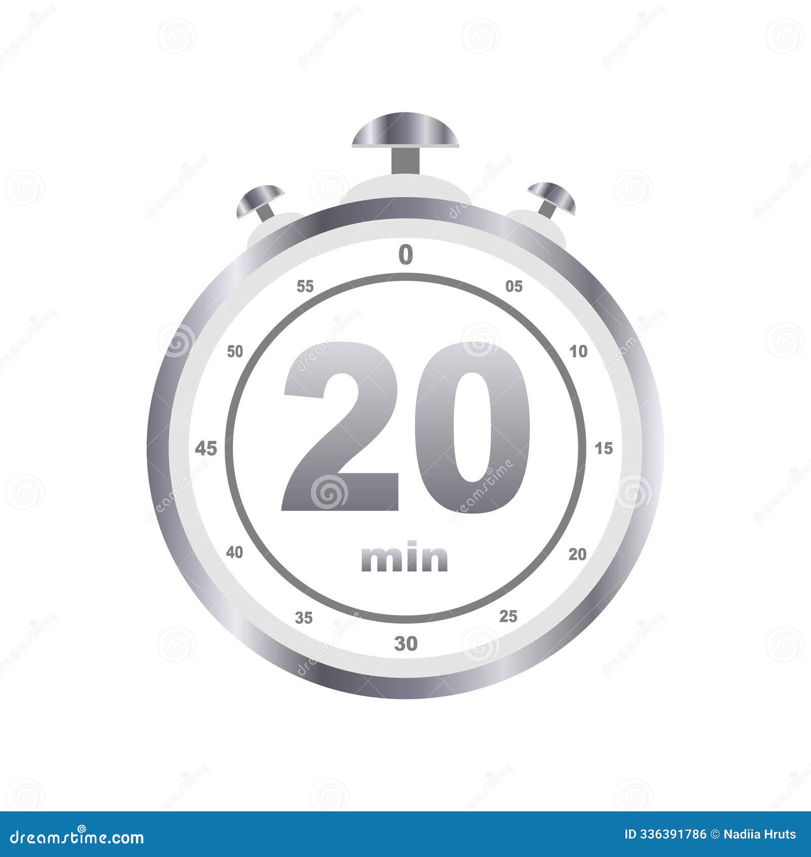 20 Min Timer Sign, Time Concept, Timer. Vector Illustration Stock ...