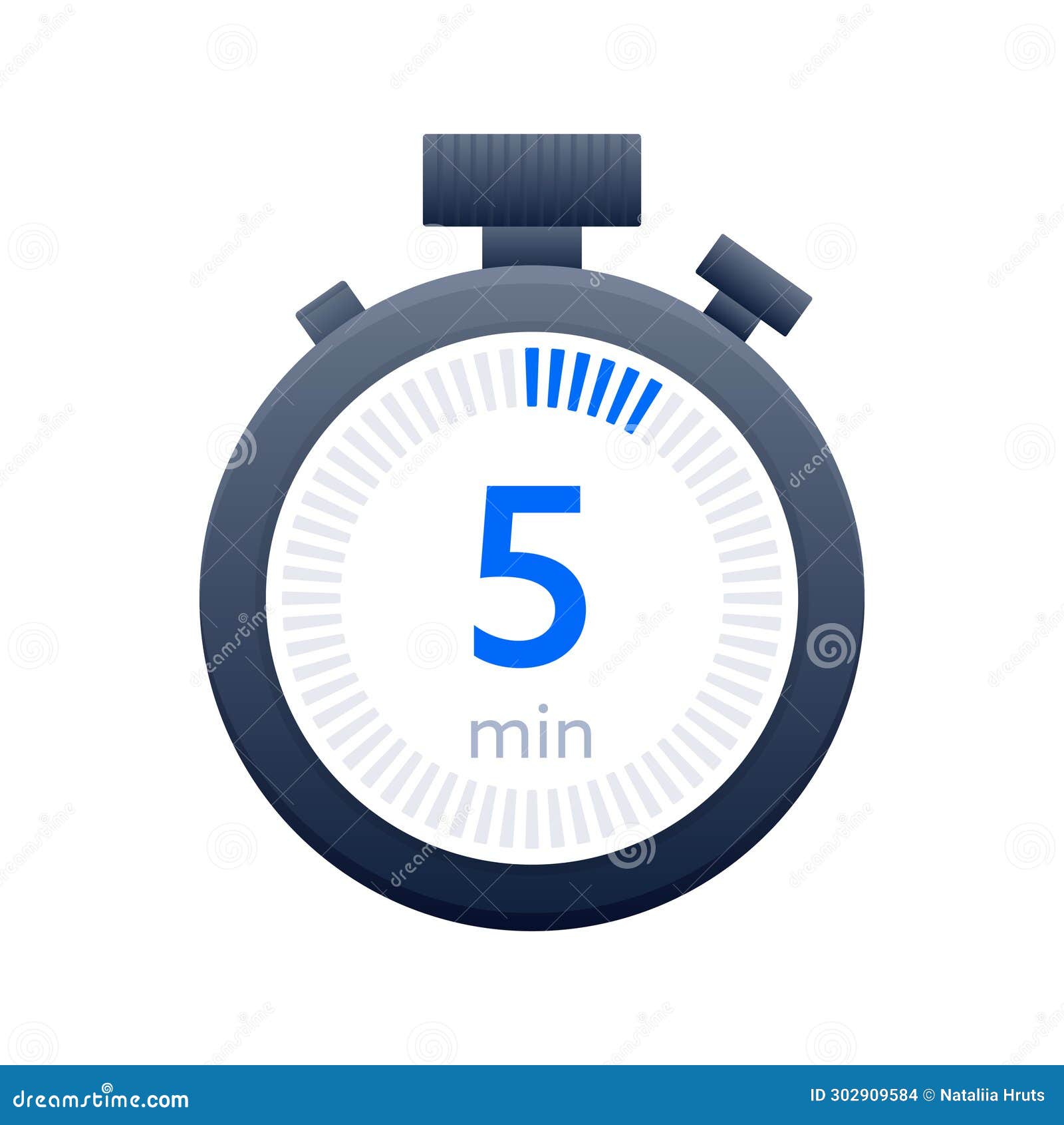 5 Min Timer and Stopwatch Icons. Countdown Symbol. Kitchen Timer Icon ...