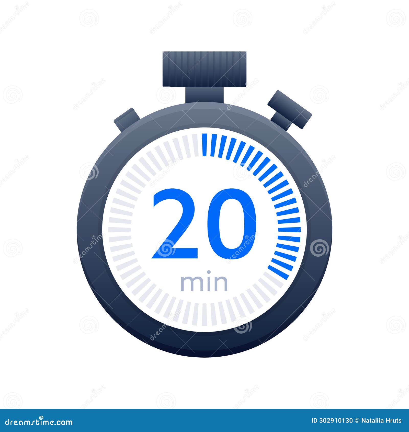 20 Min Timer and Stopwatch Icons. Countdown Symbol. Kitchen Timer Icon ...