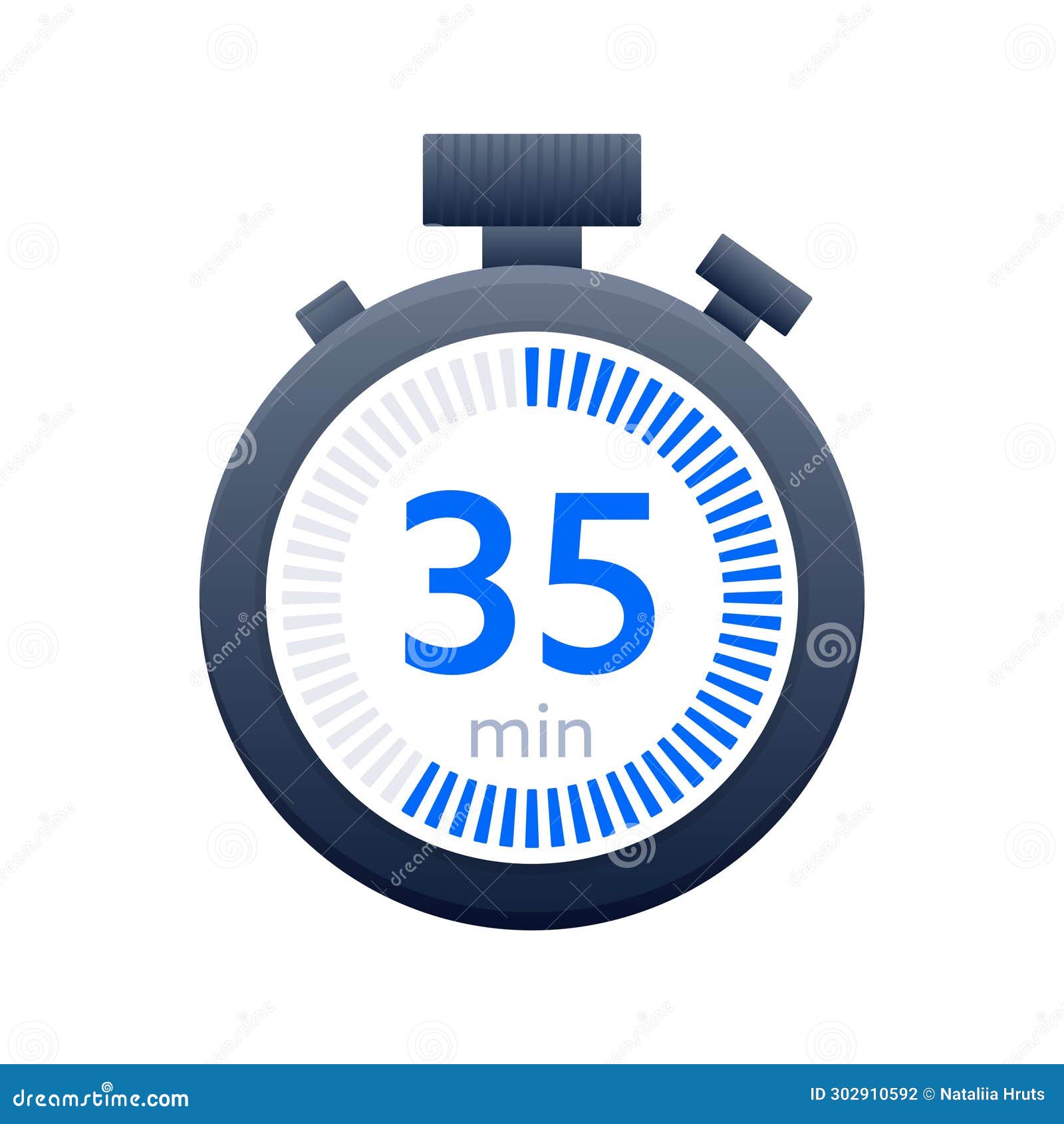 35 Min Timer and Stopwatch Icons. Countdown Symbol. Kitchen Timer Icon ...