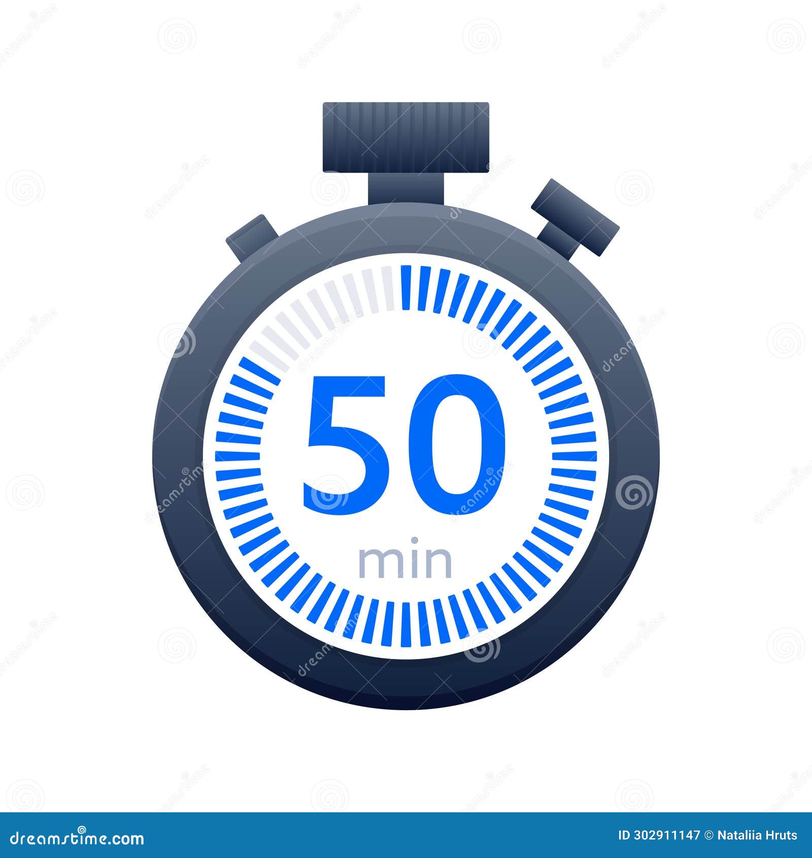 50 Min Timer and Stopwatch Icons. Countdown Symbol. Kitchen Timer Icon ...