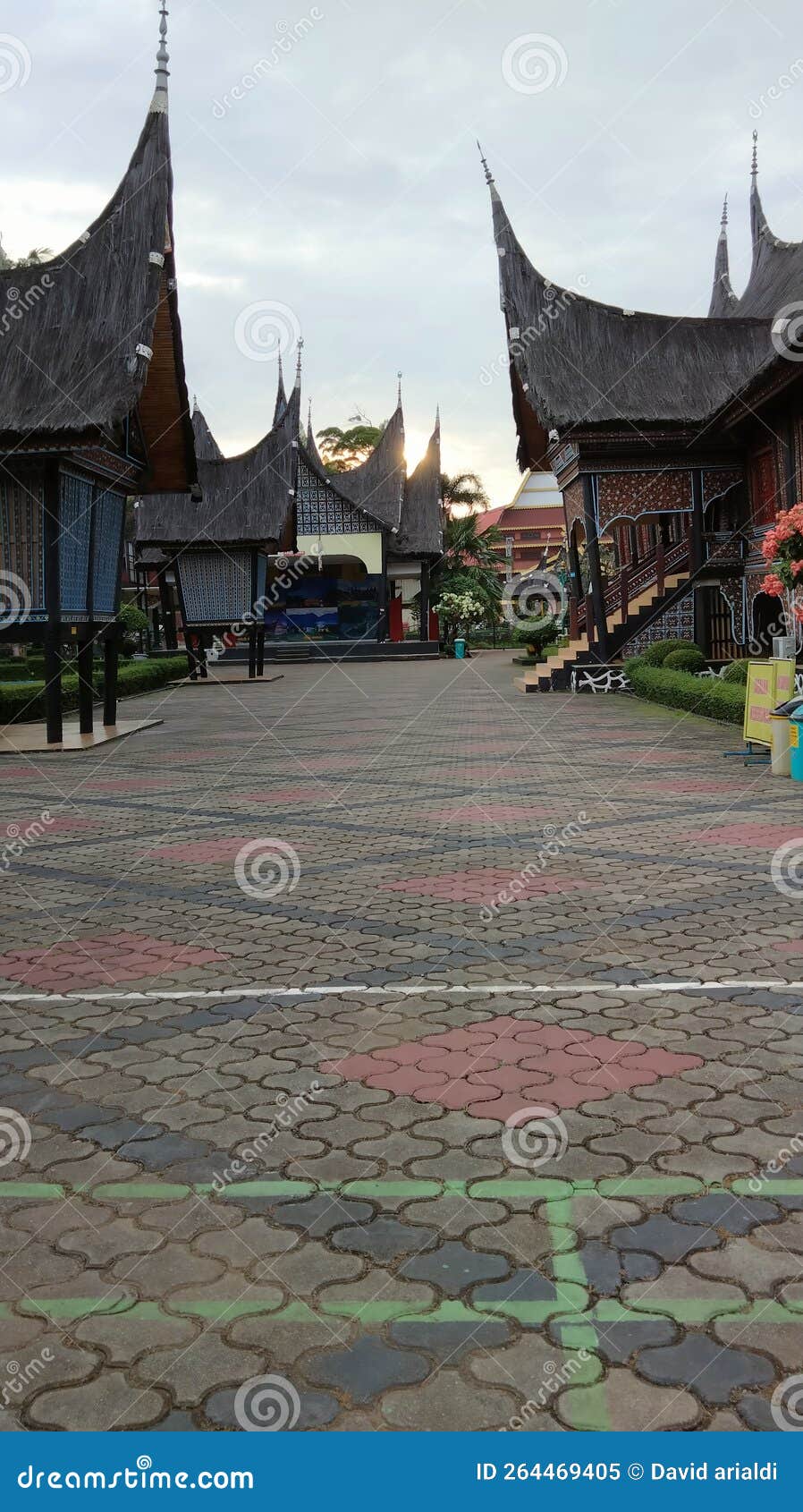 Minangkabau Traditional Building Stock Image - Image of town, travel ...