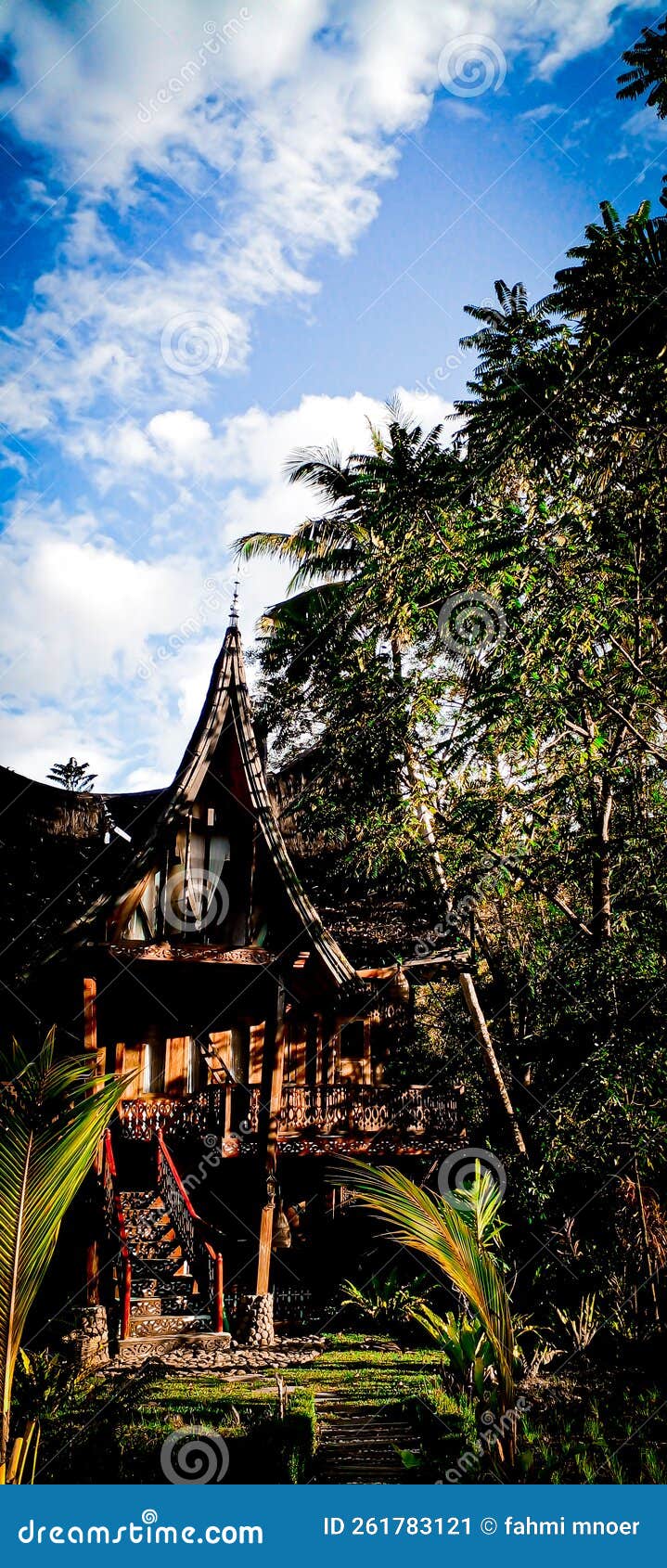 Minangkabau Traditional House Stock Image - Image of traditional ...