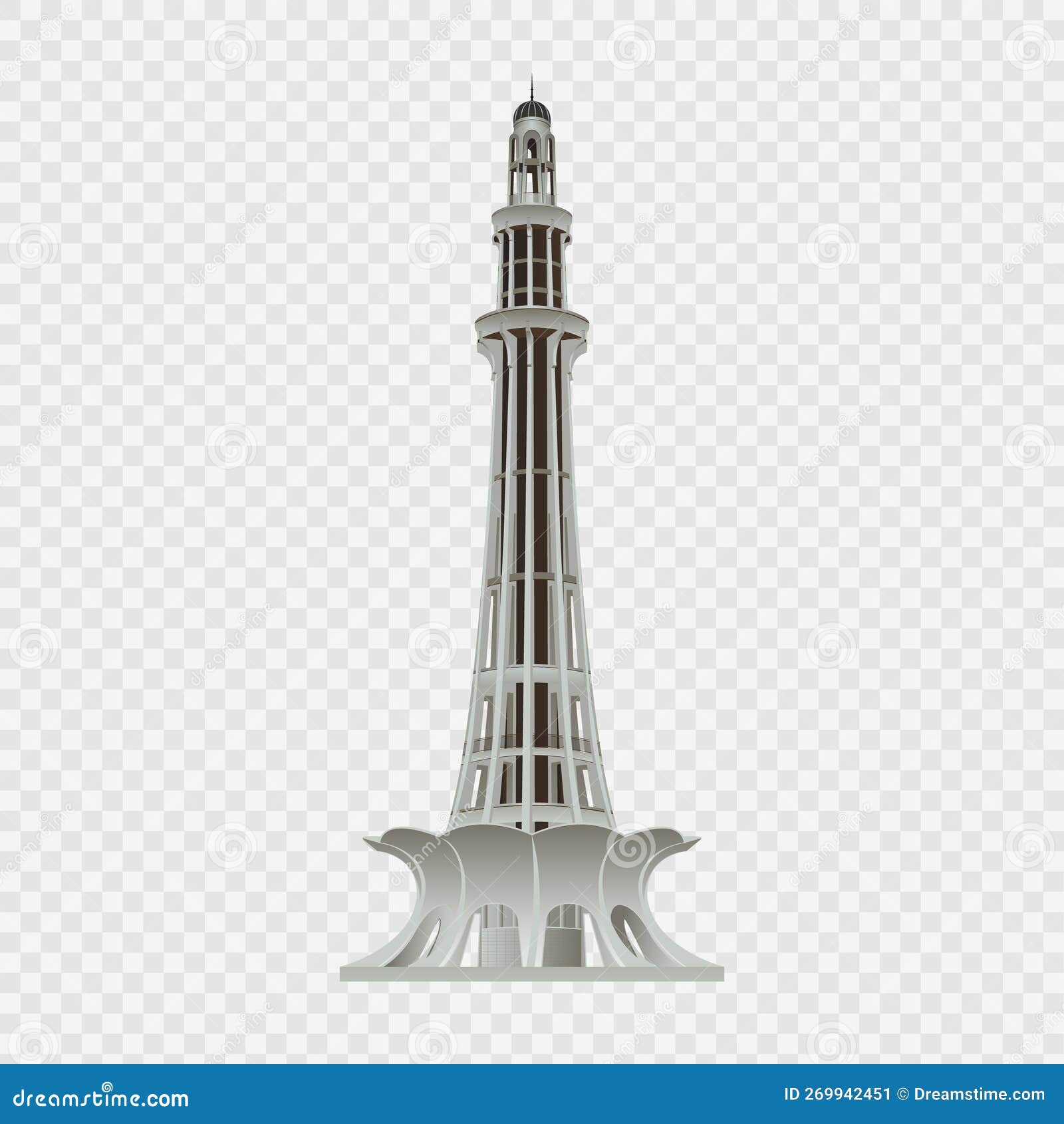 Minar-e-pakistan Transparant Background Cartoon Vector | CartoonDealer ...