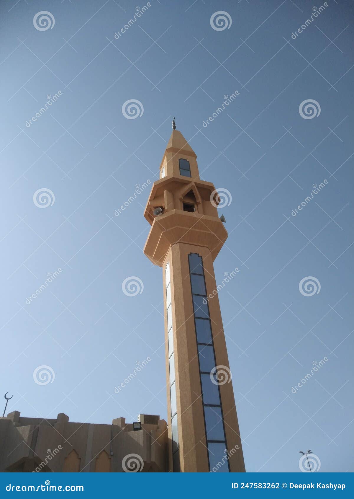 The minar of the mosque stock photo. Image of monument - 247583262
