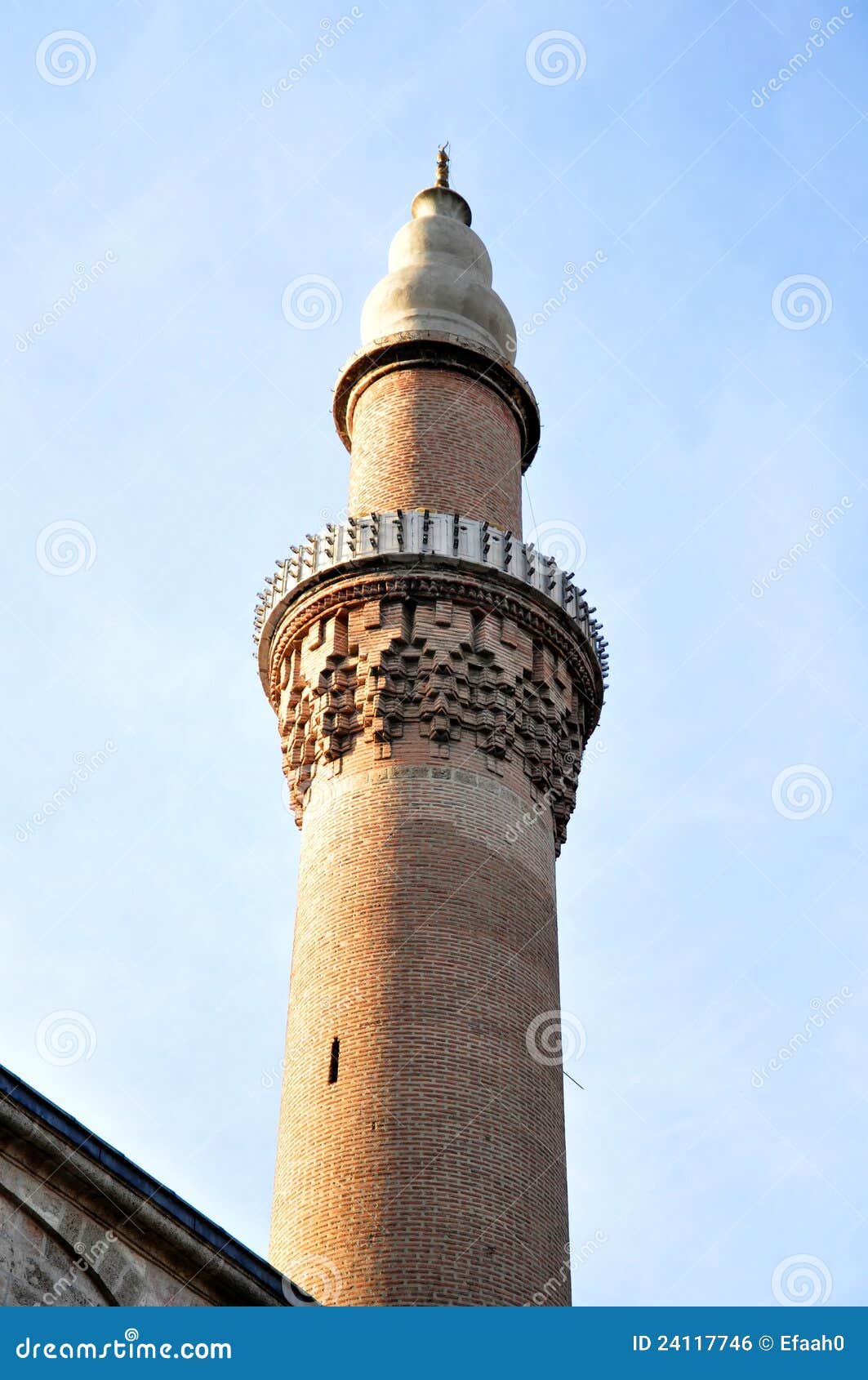 Minaret of Great Mosque, Bursa, Turkey Stock Photo - Image of prayer ...