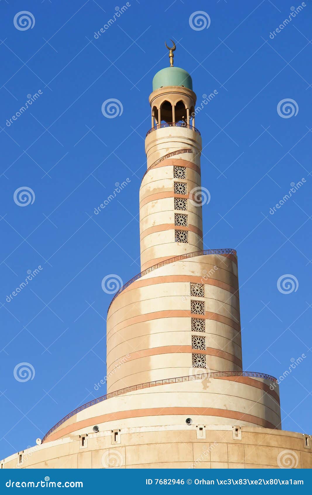 Minaret of Islamic Center in Doha Qatar Stock Photo - Image of islam ...