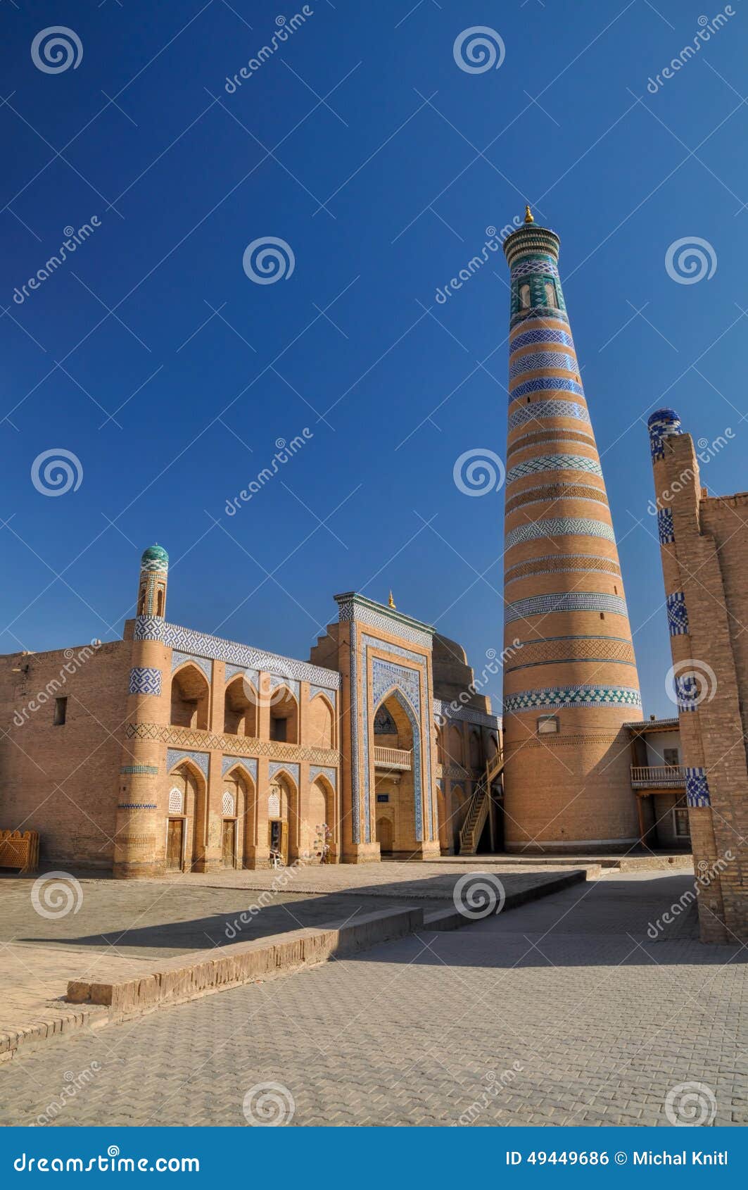 Minaret in Khiva stock photo. Image of museum, islam - 49449686