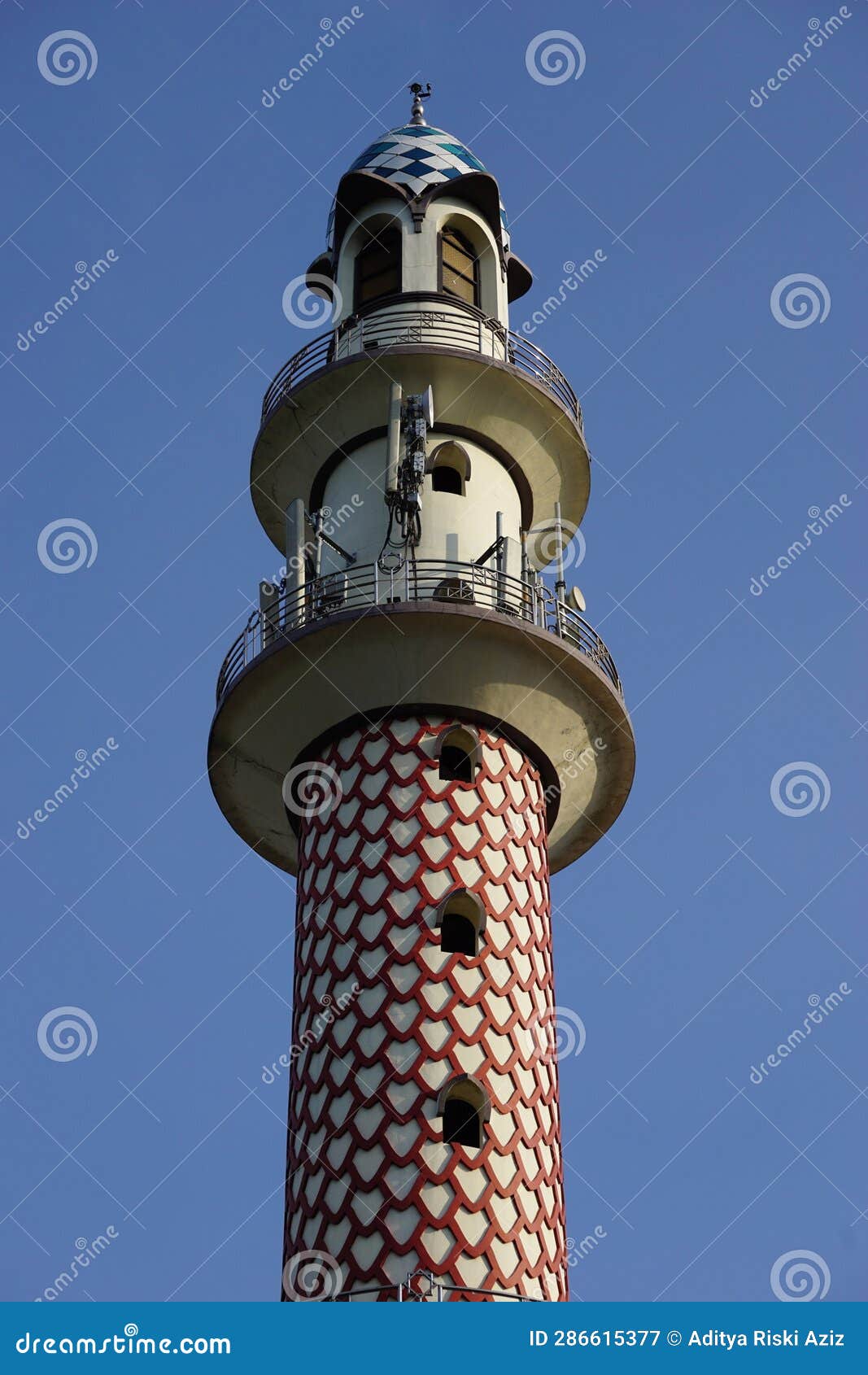 The Minaret of a Modern Mosque Editorial Photography - Image of ...