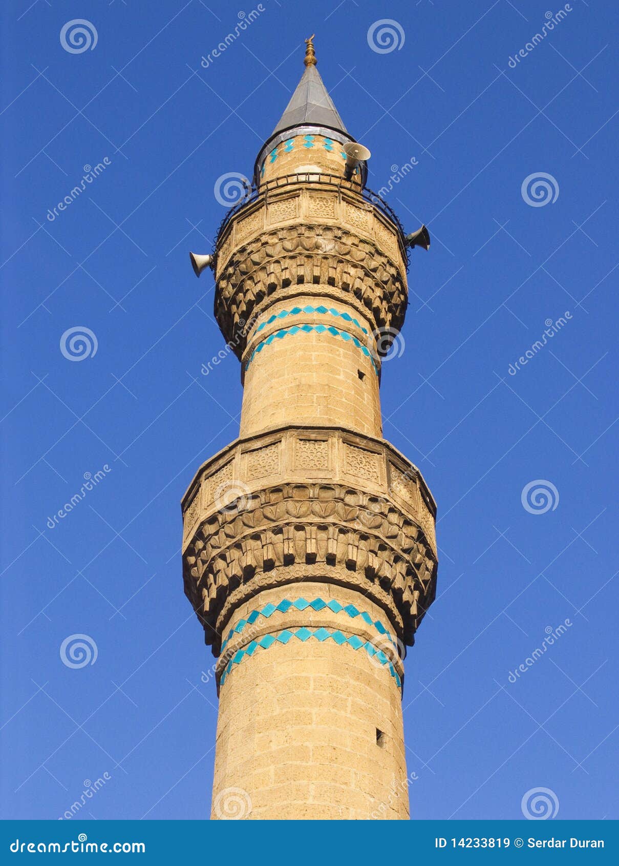 The minaret of the mosque stock image. Image of asia - 14233819