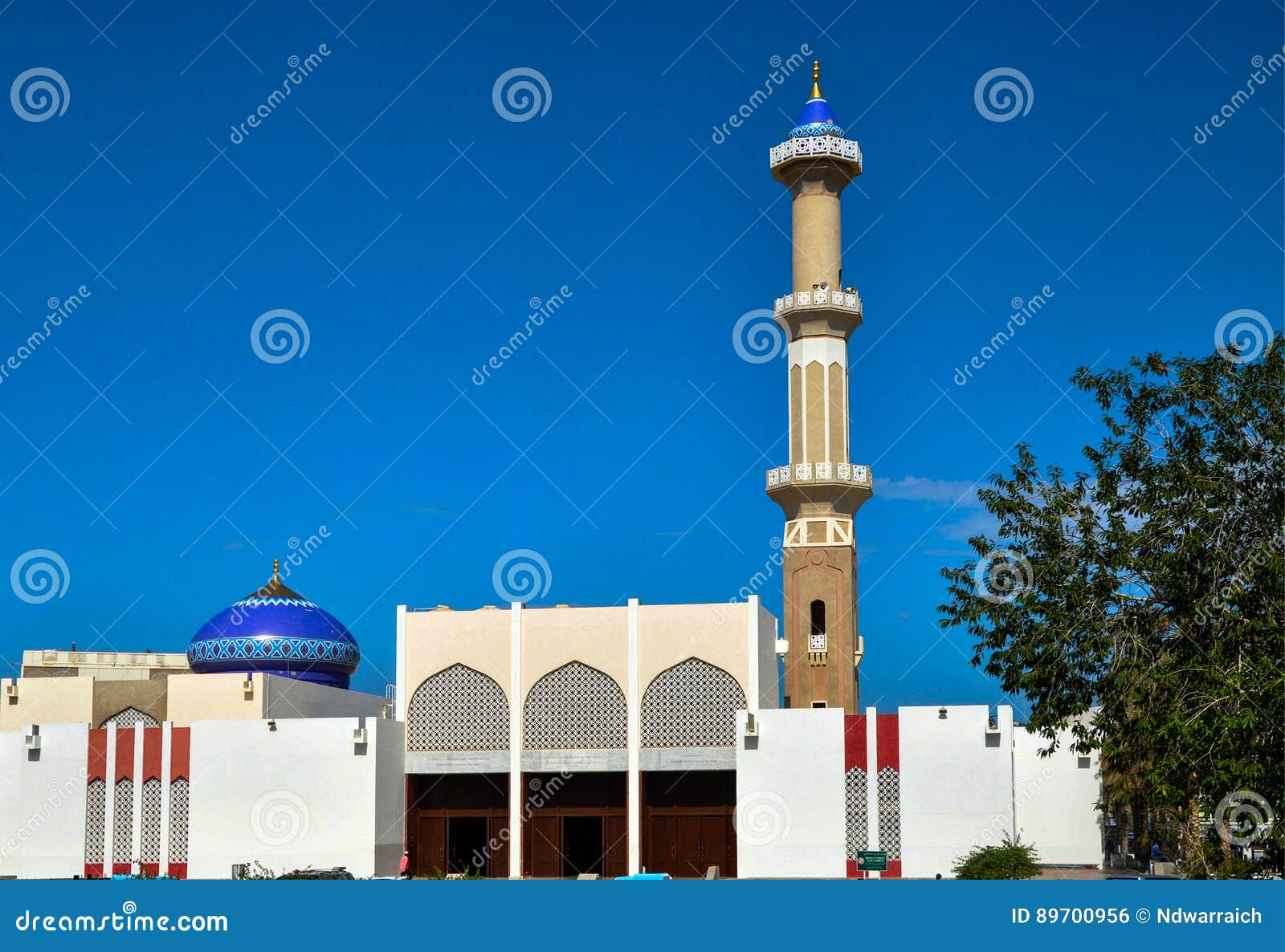 A minaret of the mosque stock photo. Image of design - 89700956