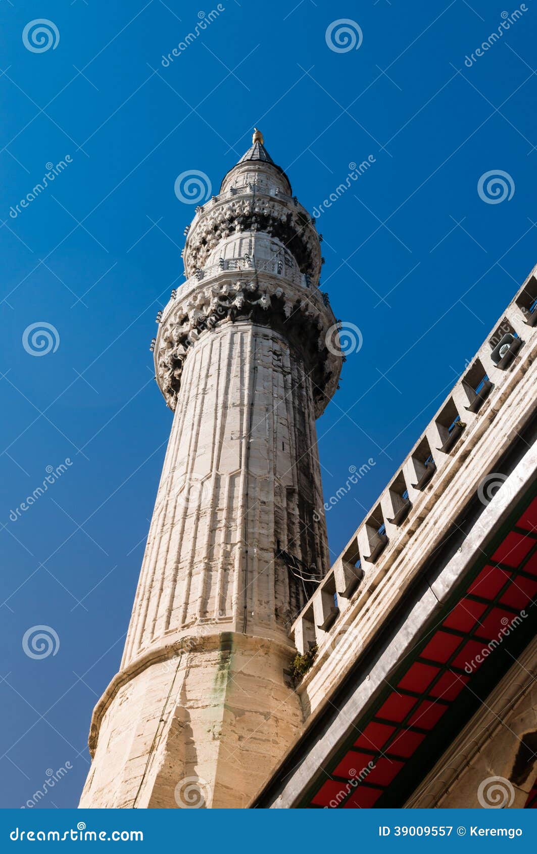 Minaret of a Mosque stock image. Image of bright, background - 39009557