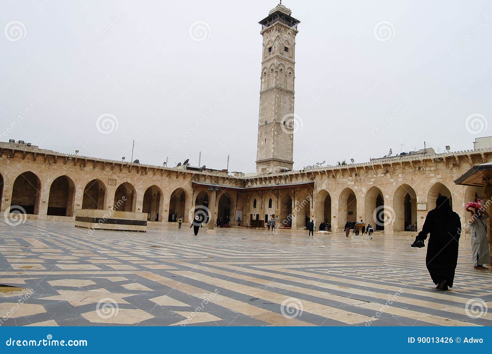 Minaret Now Destroyed of the Great Mosque of Aleppo - Syria Editorial ...