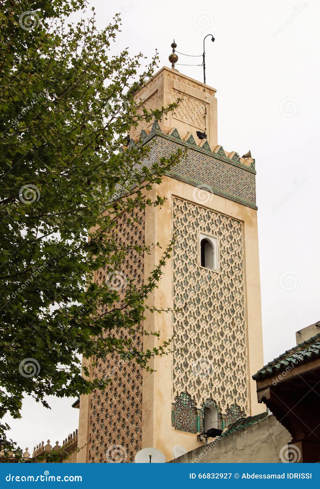 Minaret stock image. Image of fontain, andalusian, indoor - 66832927