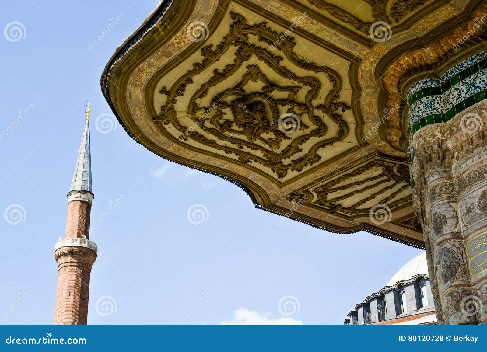 Minaret of Ottoman Mosques in View Stock Photo - Image of travelling ...