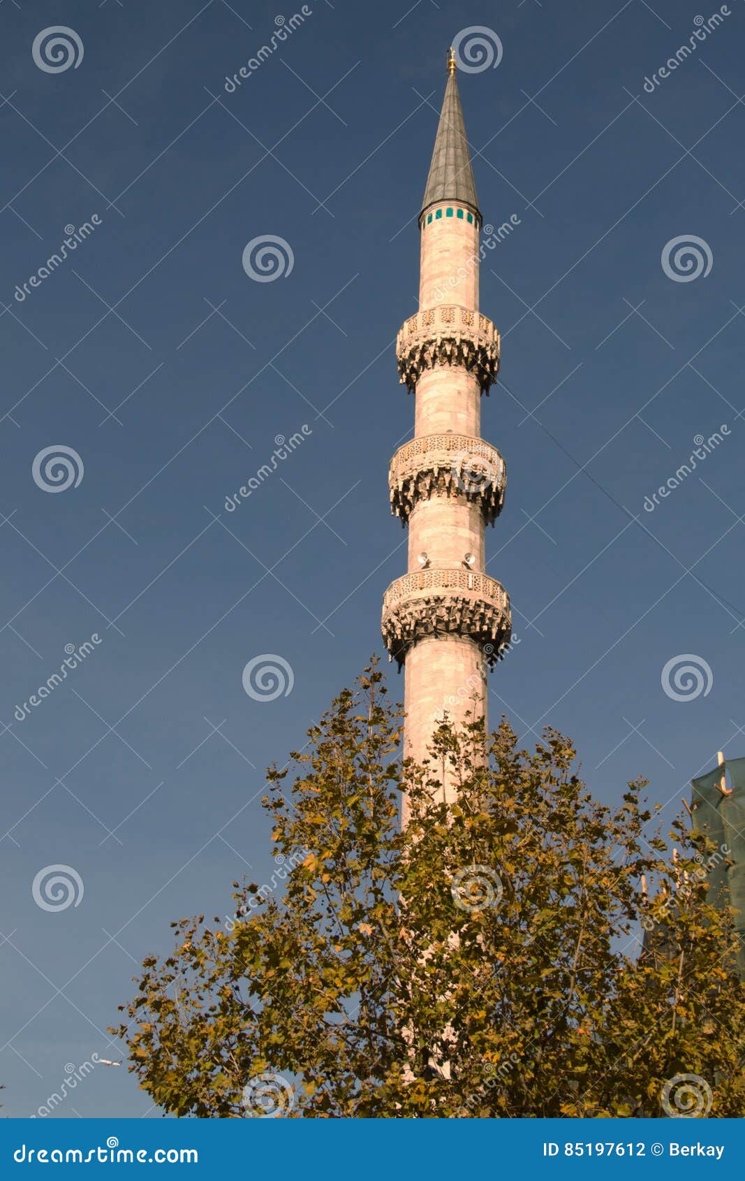 Minaret of Ottoman Mosques in View Stock Photo - Image of architecture ...