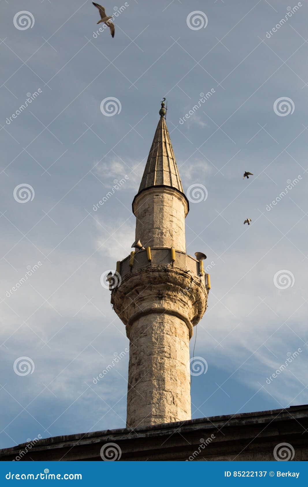 Minaret of Ottoman Mosques in View Stock Image - Image of turkey ...
