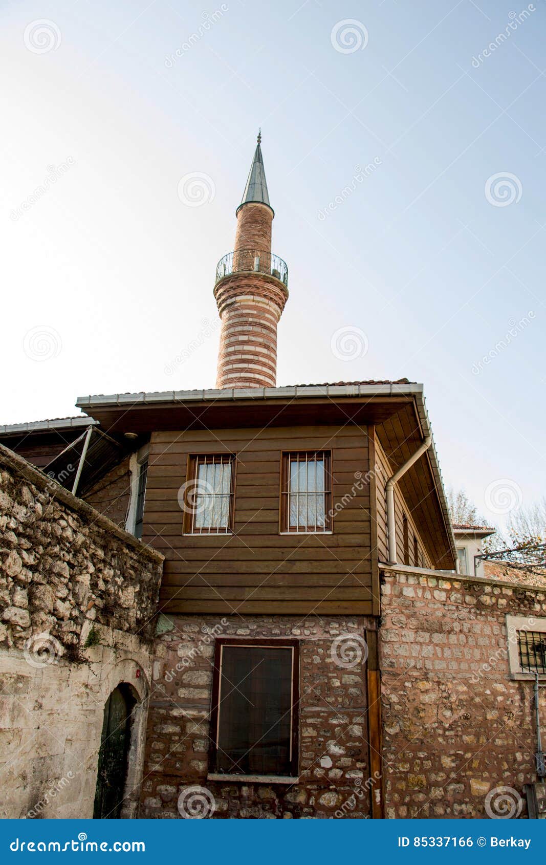 Minaret of Ottoman Mosques in View Stock Photo - Image of turkish ...