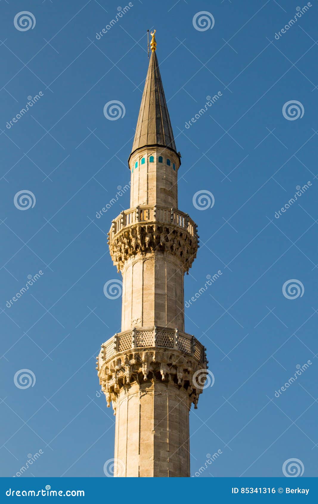 Minaret of Ottoman Mosques in View Stock Photo - Image of minaret ...