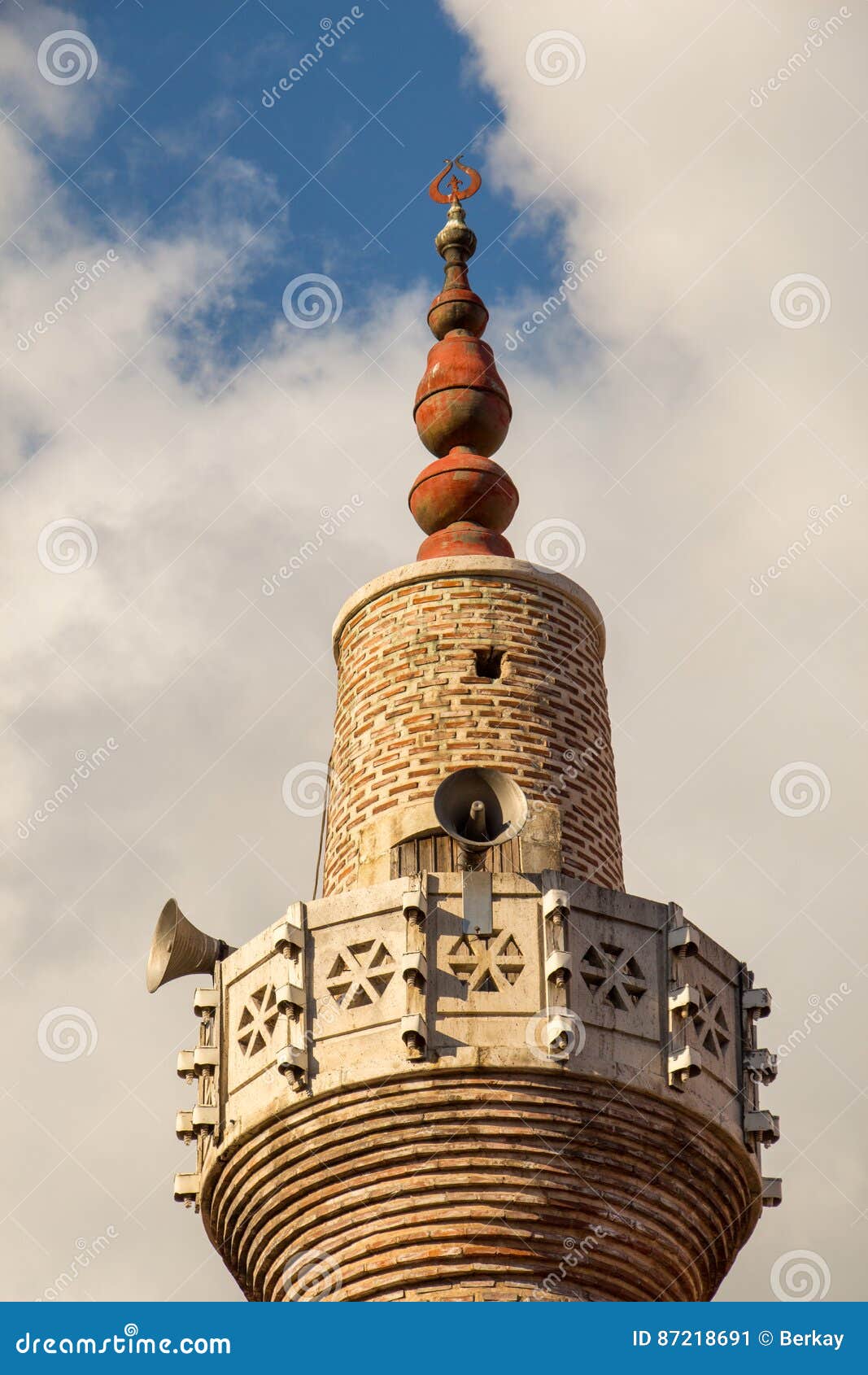 Minaret of Ottoman Mosques in View Stock Image - Image of traveling ...