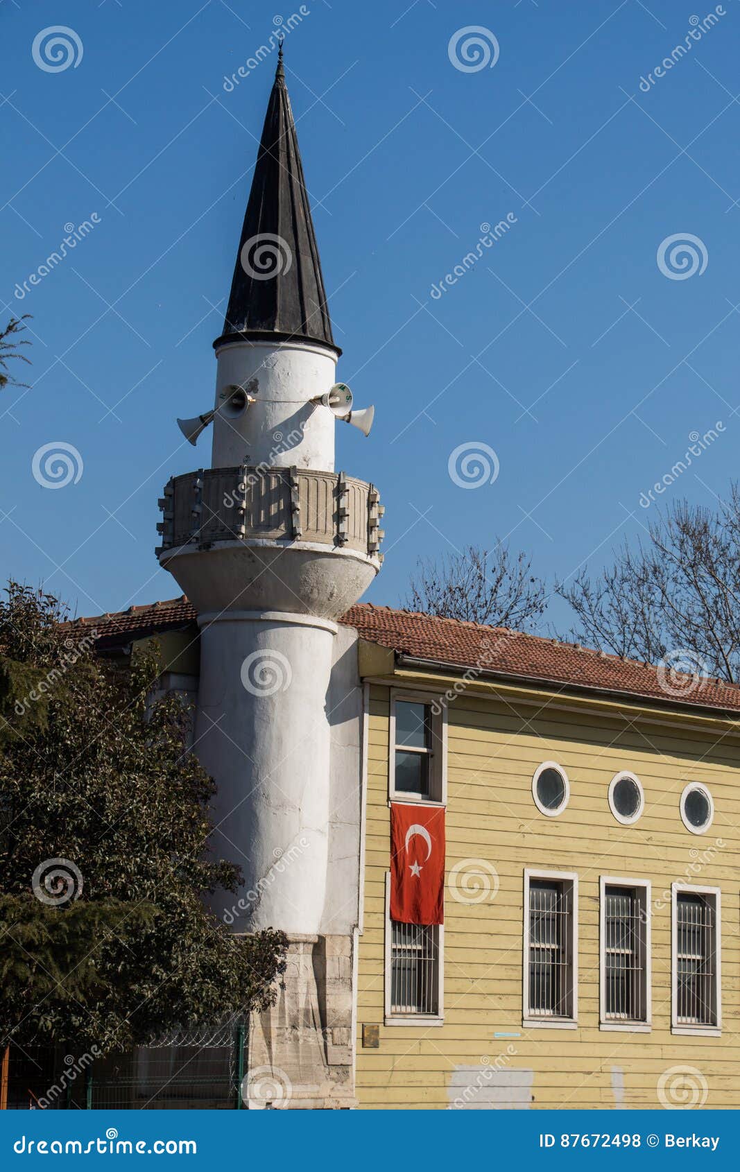 Minaret of Ottoman Mosques in View Stock Photo - Image of minaret ...