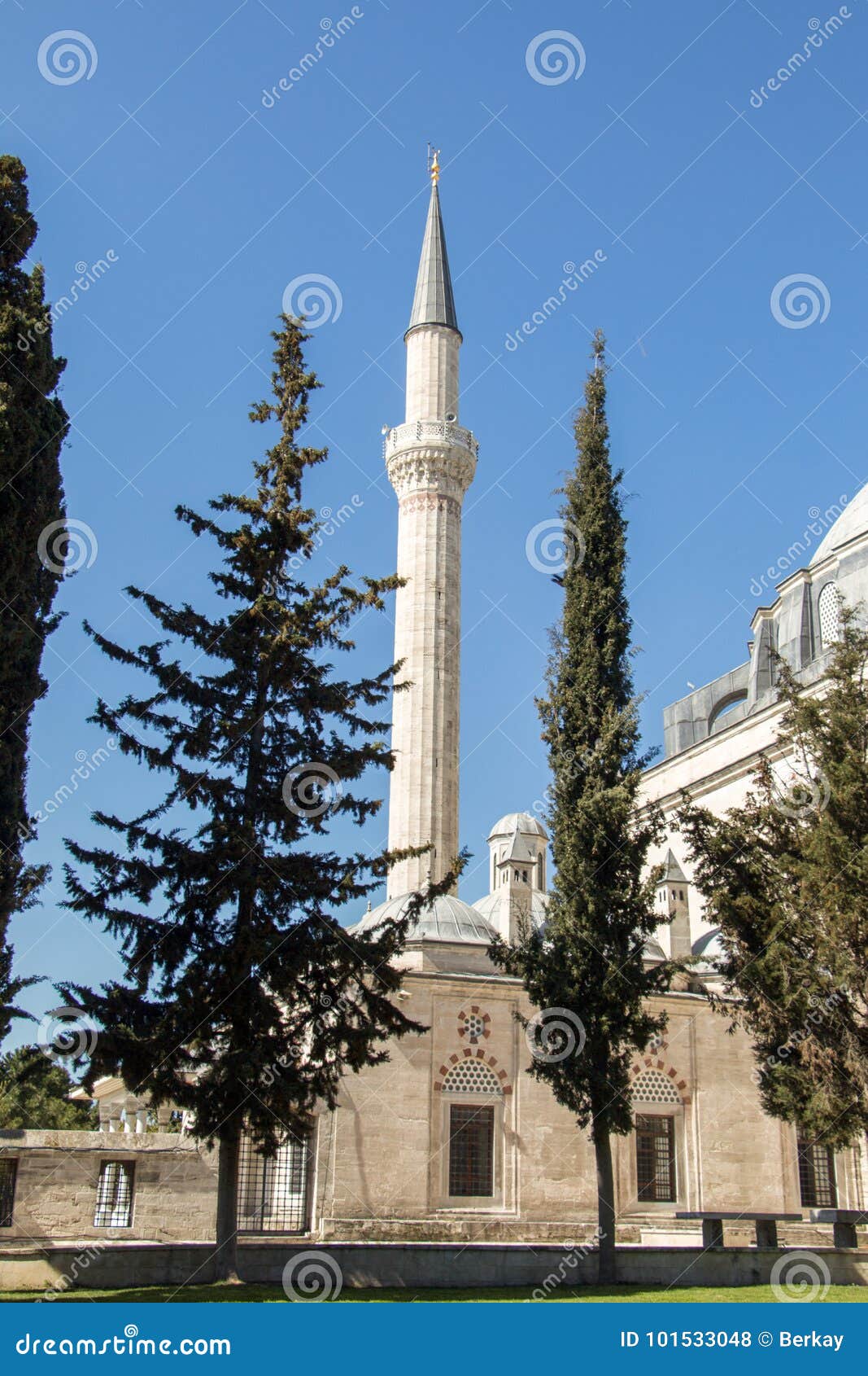 Minaret of Ottoman Mosques in View Stock Photo - Image of mosque ...