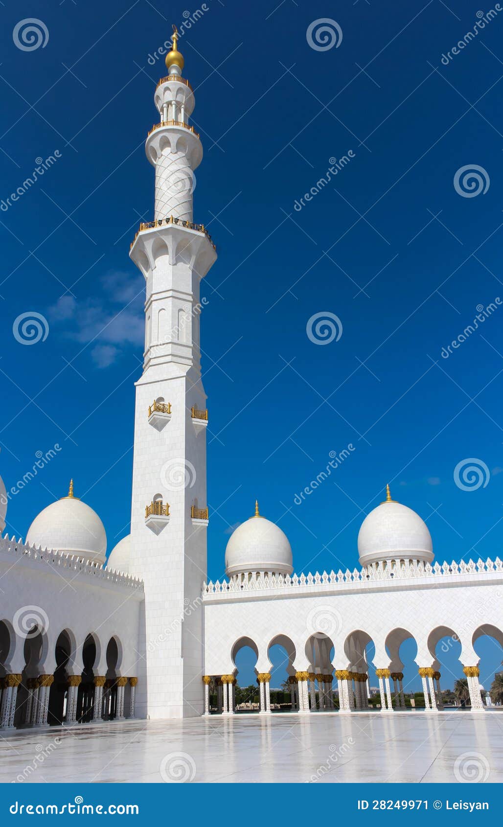 Minaret of Sheikh Zayed Grand Mosque Stock Image - Image of mosque ...