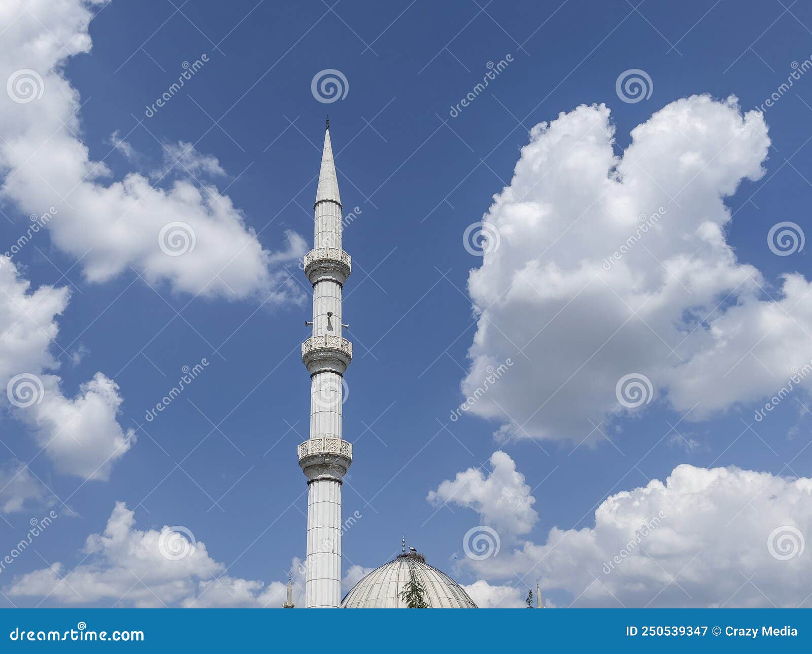 Minaret Structure with Three-part Unusual Architecture Stock Image ...