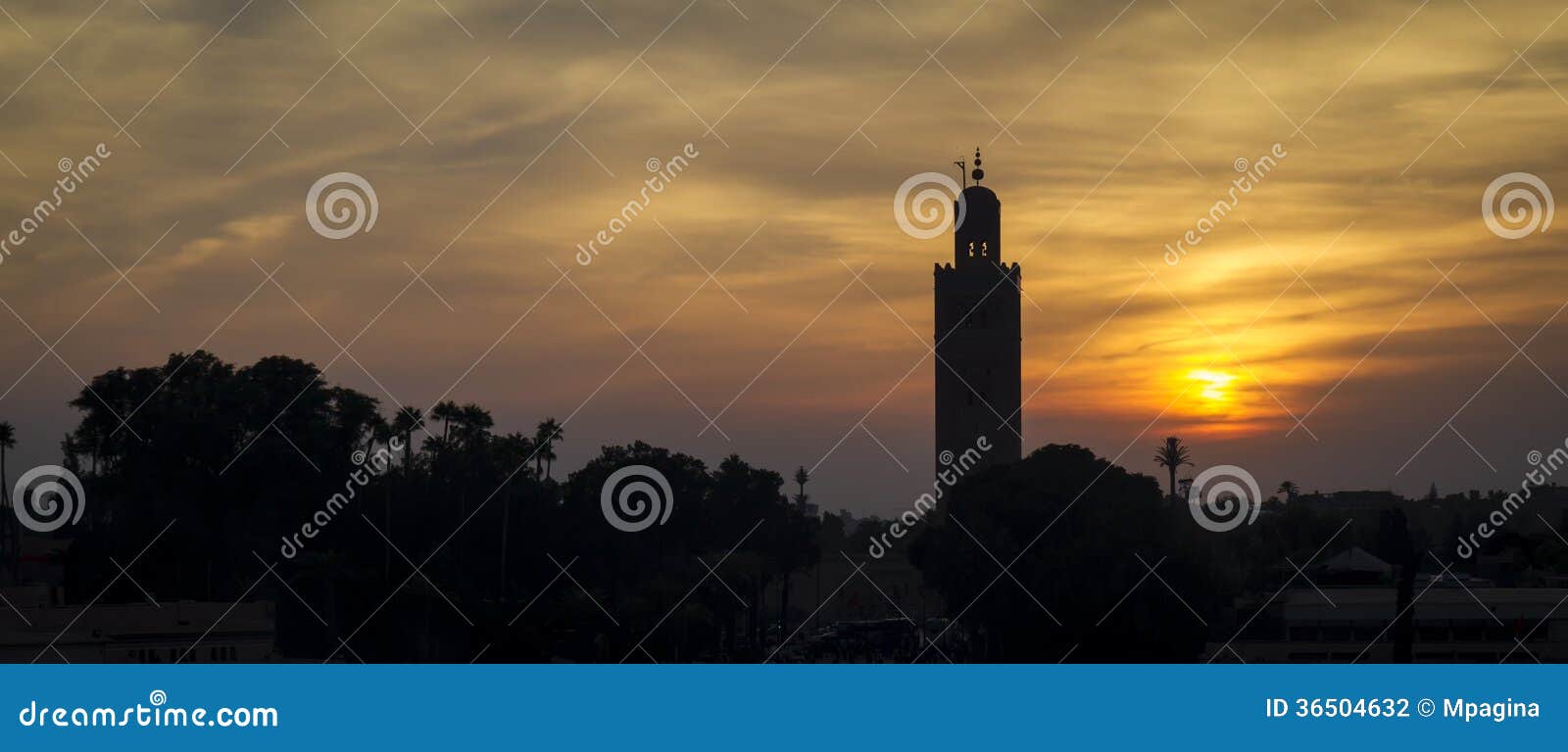 Minaret on sunset stock photo. Image of night, berber - 36504632