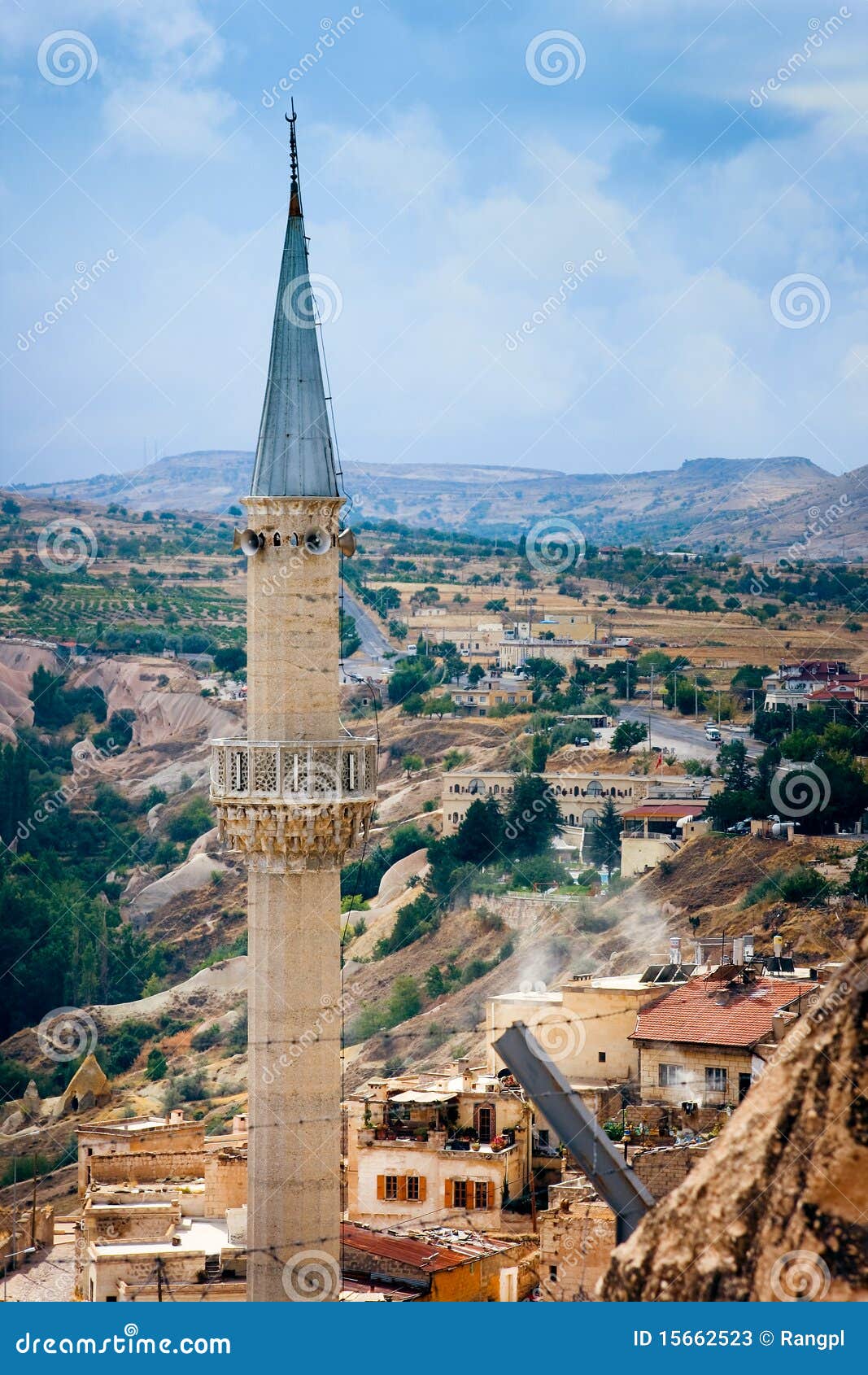 Minaret tower stock image. Image of landscape, buildings - 15662523