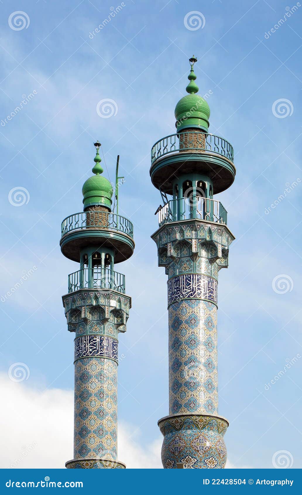 Minarets stock photo. Image of ornament, pair, tower - 22428504