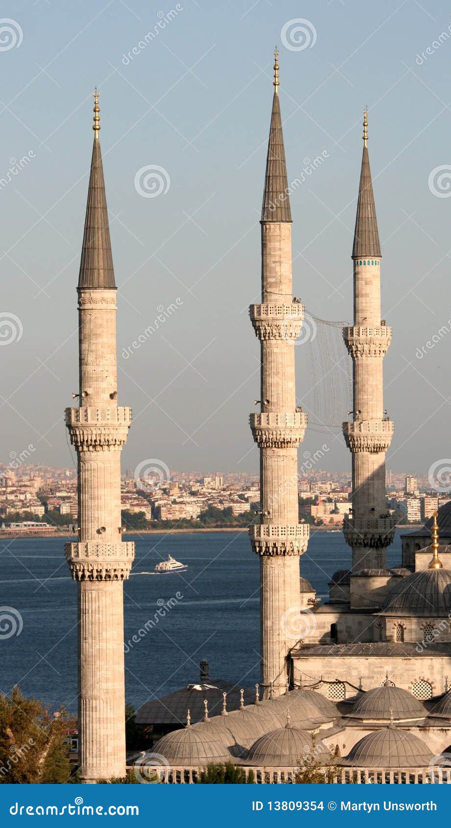 Minarets at the Blue Mosque Stock Photo - Image of constantinople, turk ...