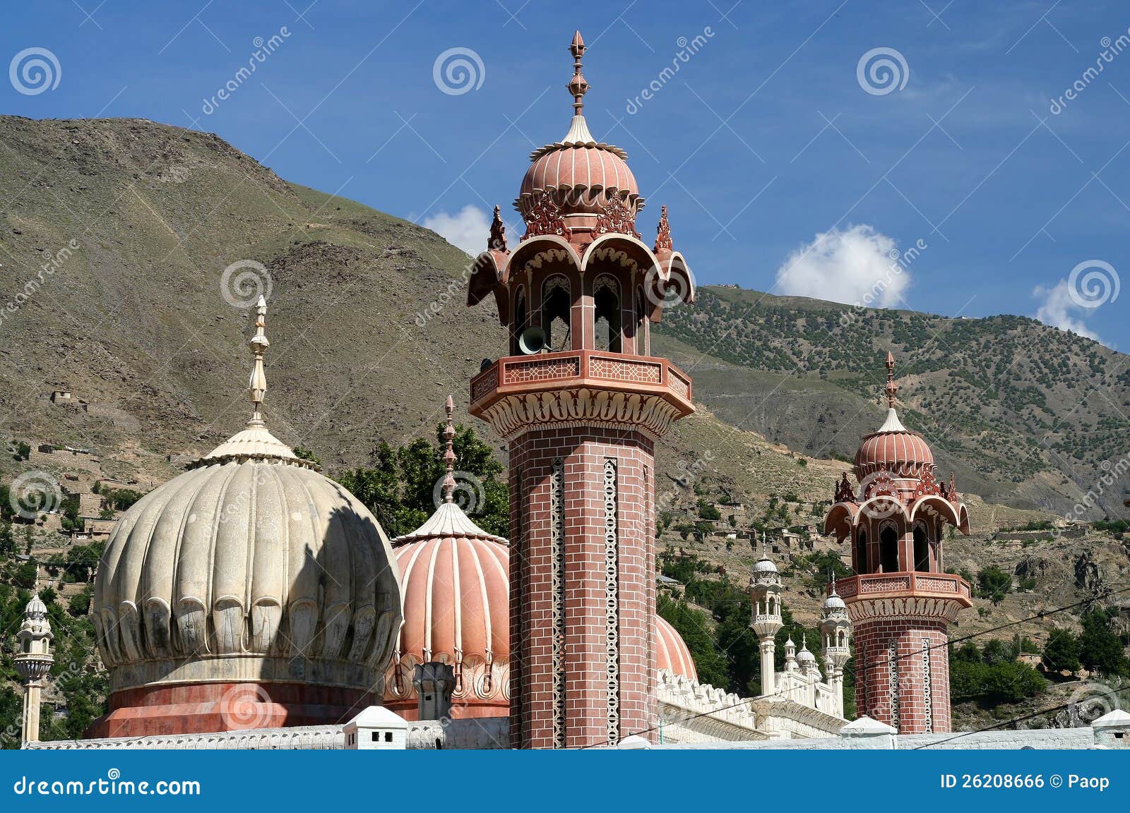 Minarets of a Chitral Mosque Stock Photo - Image of design, asian: 26208666