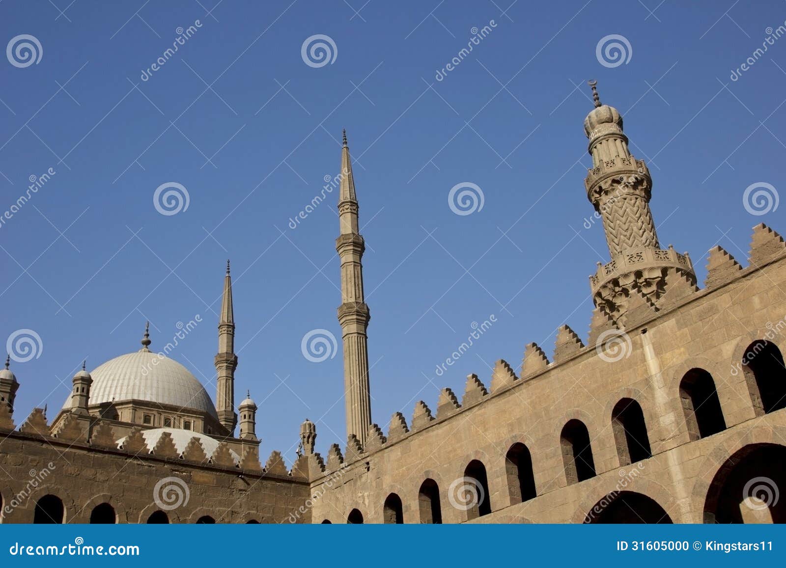 Minarets of Mosques in Cairo,Egypt Stock Photo - Image of exterior ...