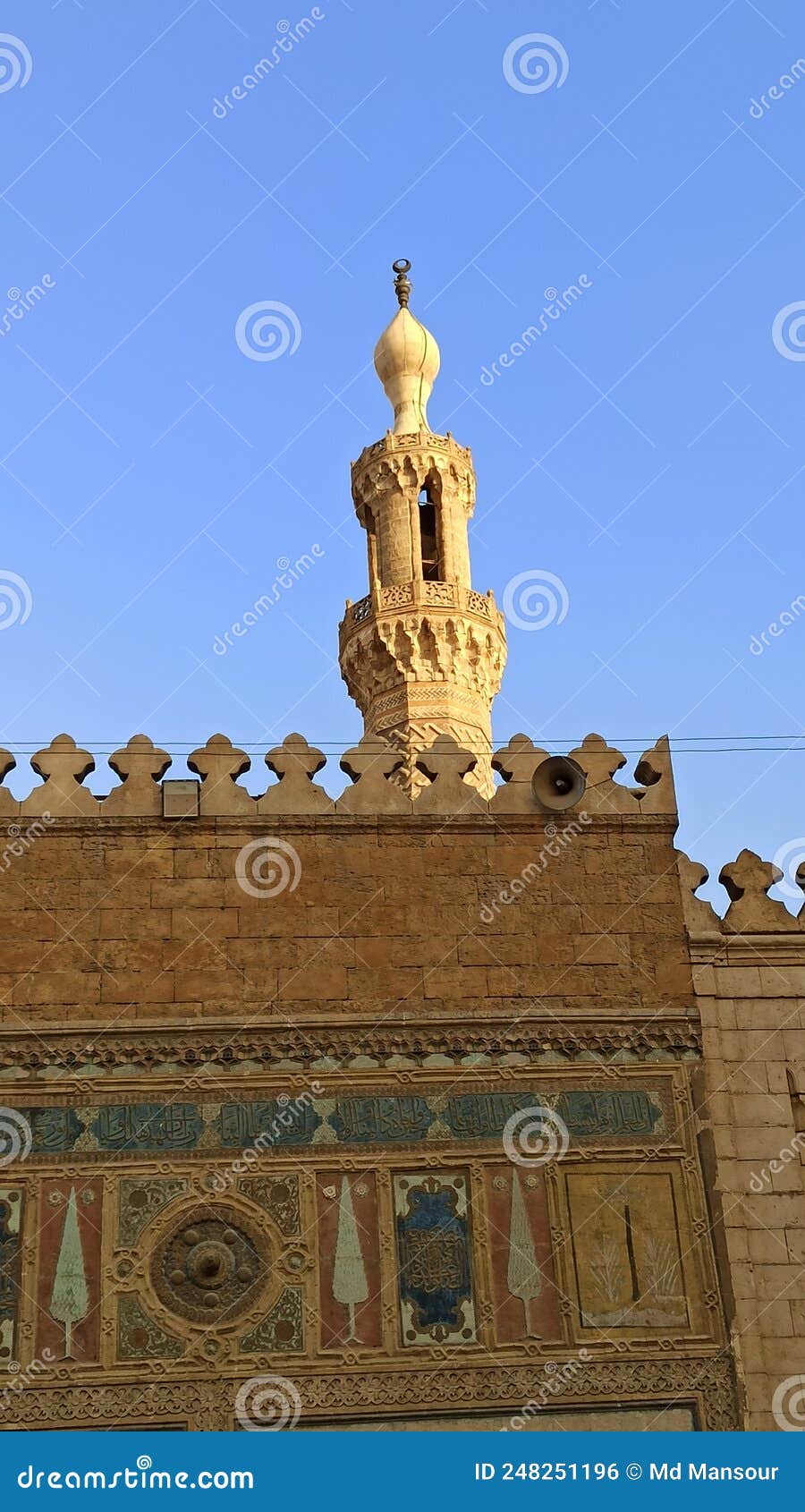 Minarets from old Cairo stock photo. Image of colored - 248251196
