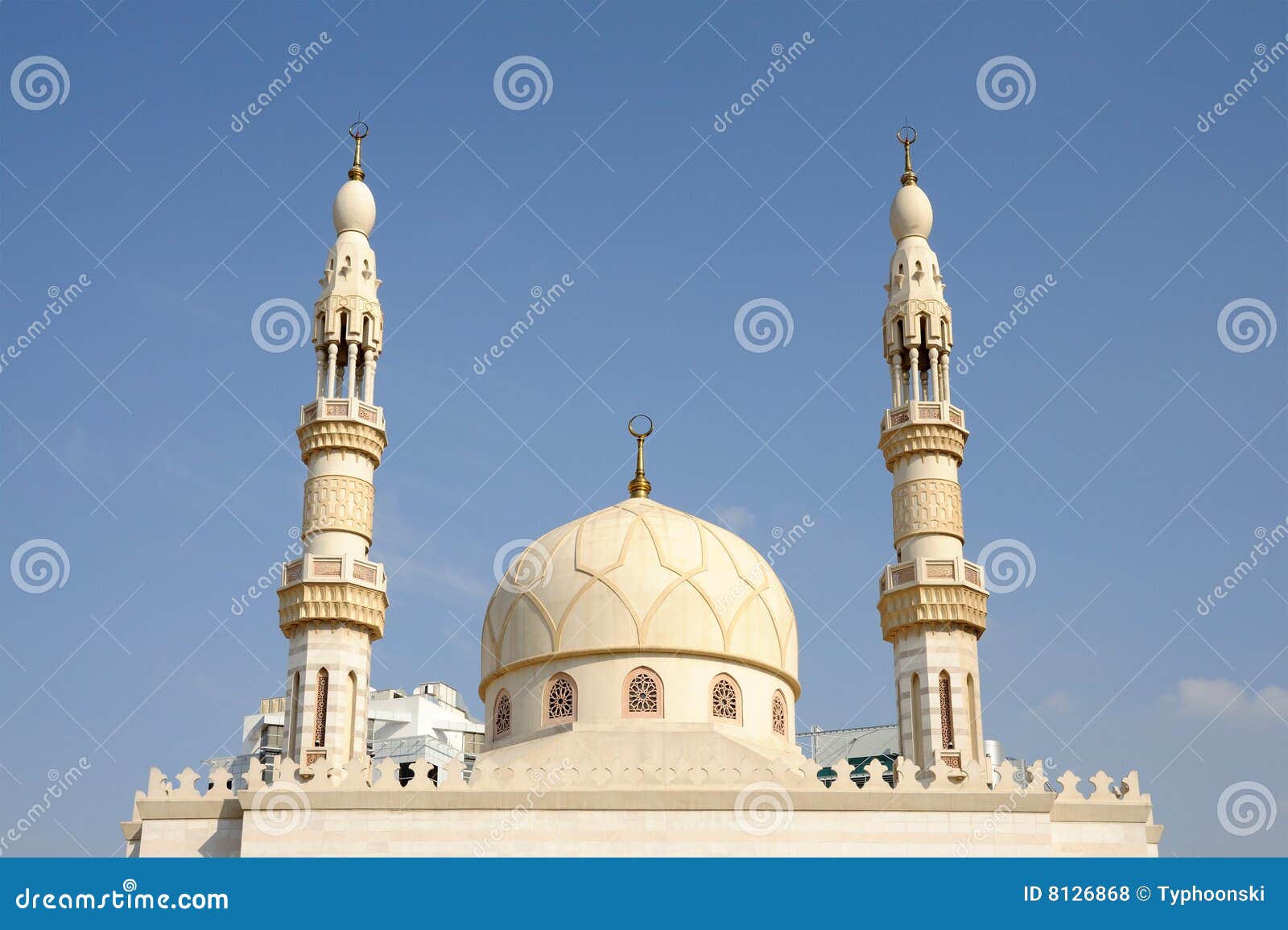 Minarett Einer Moschee in Dubai Stockfoto - Bild von dubai, islam: 8126868