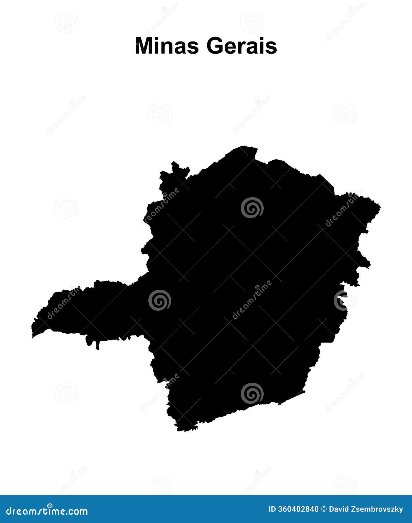 Minas Gerais Brazil Silhouette Map With Transparent Background Cartoon ...