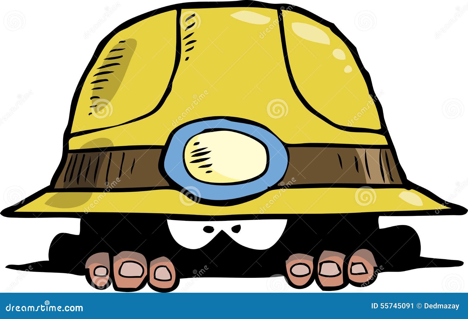 Minatore illustrazione vettoriale. Illustrazione di pittura - 55745091