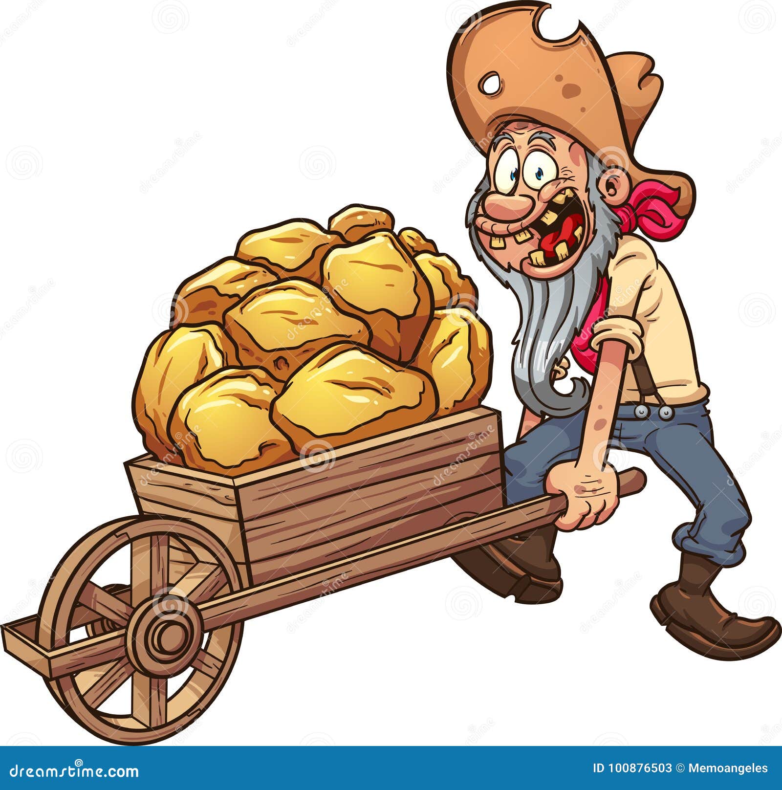 Minatore del fumetto illustrazione vettoriale. Illustrazione di ...