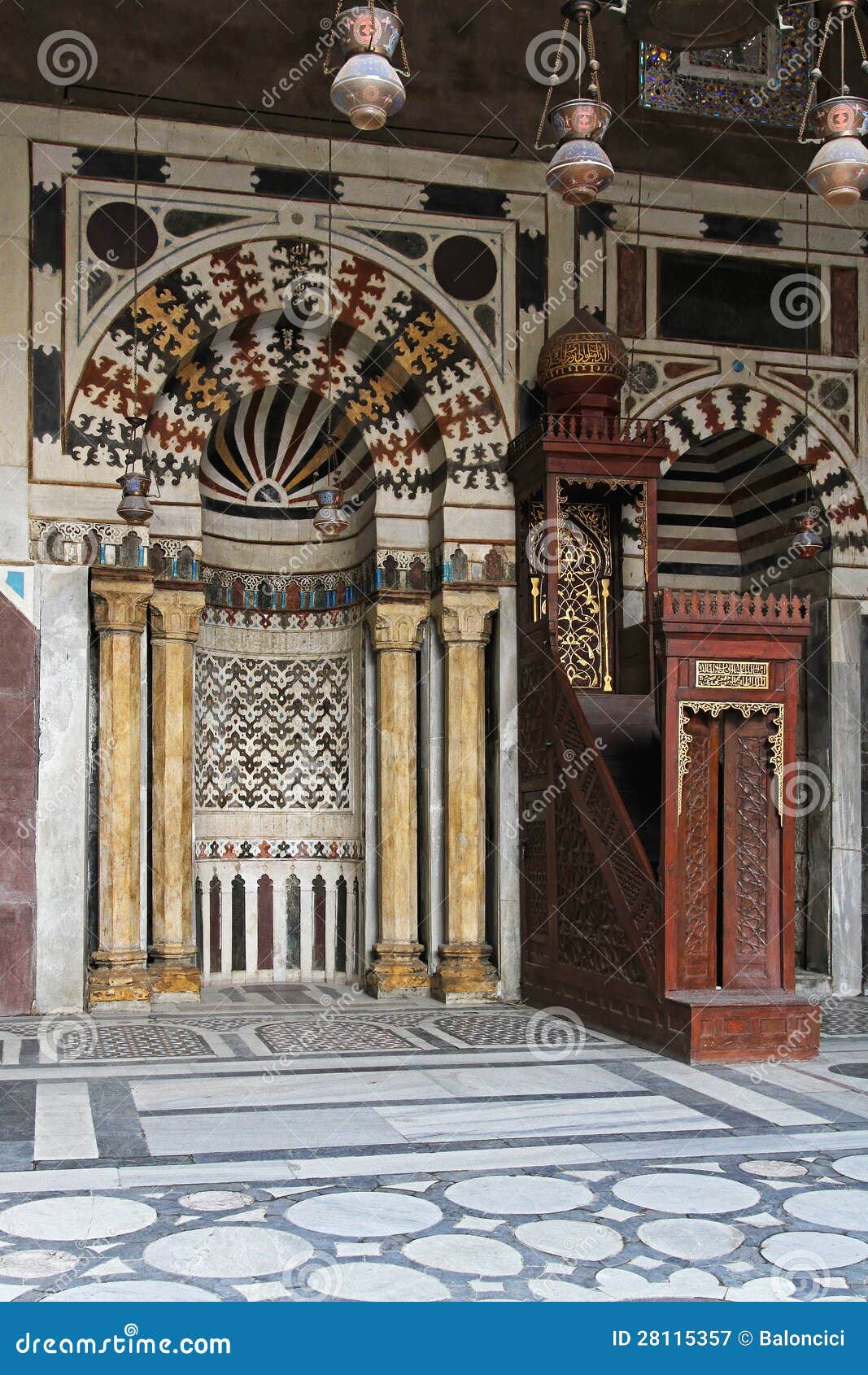 Minbar in Mosque stock image. Image of middle, khalili - 28115357