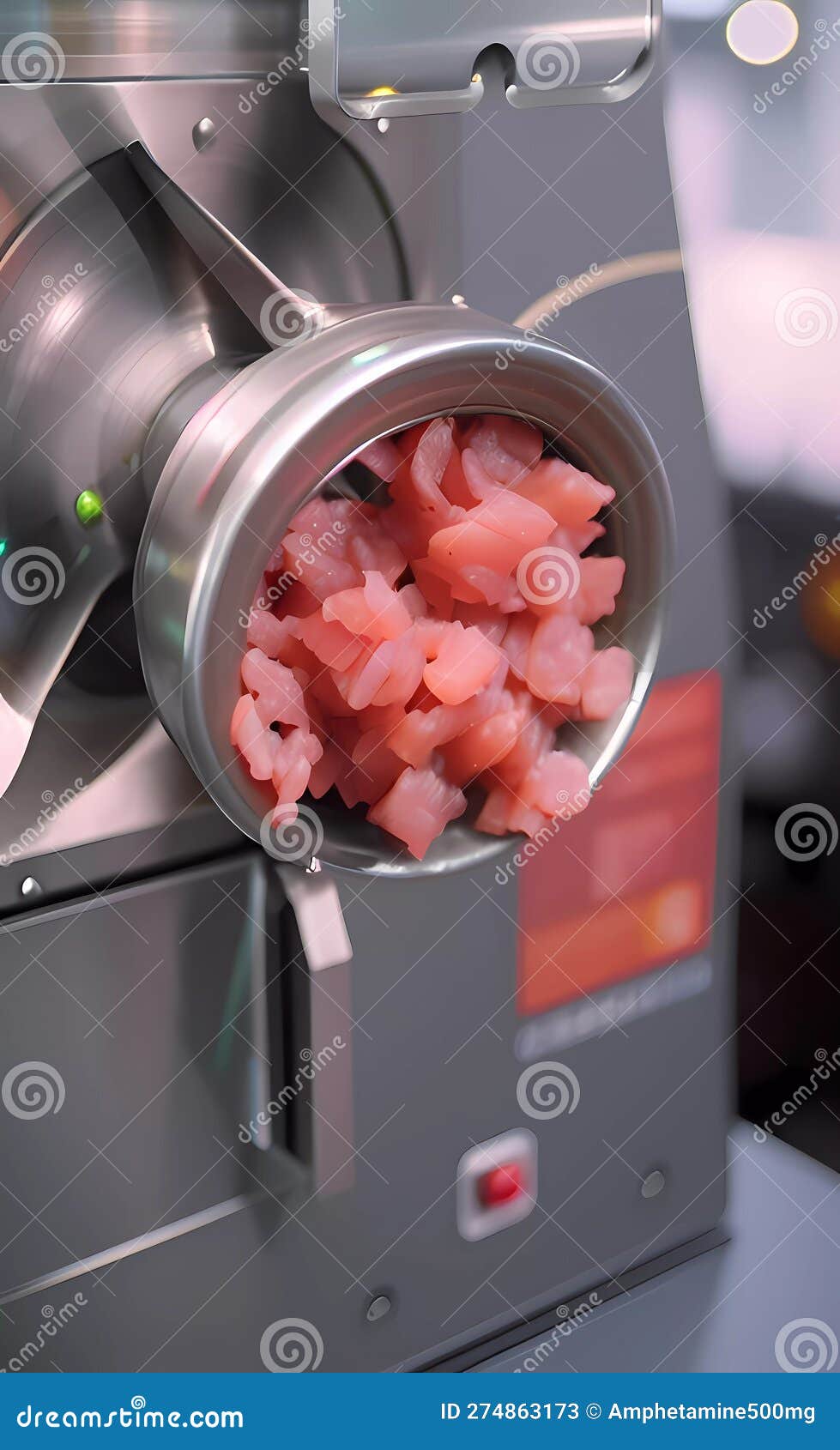 Mince the Meat with an Electric Meat Mincer Stock Illustration ...
