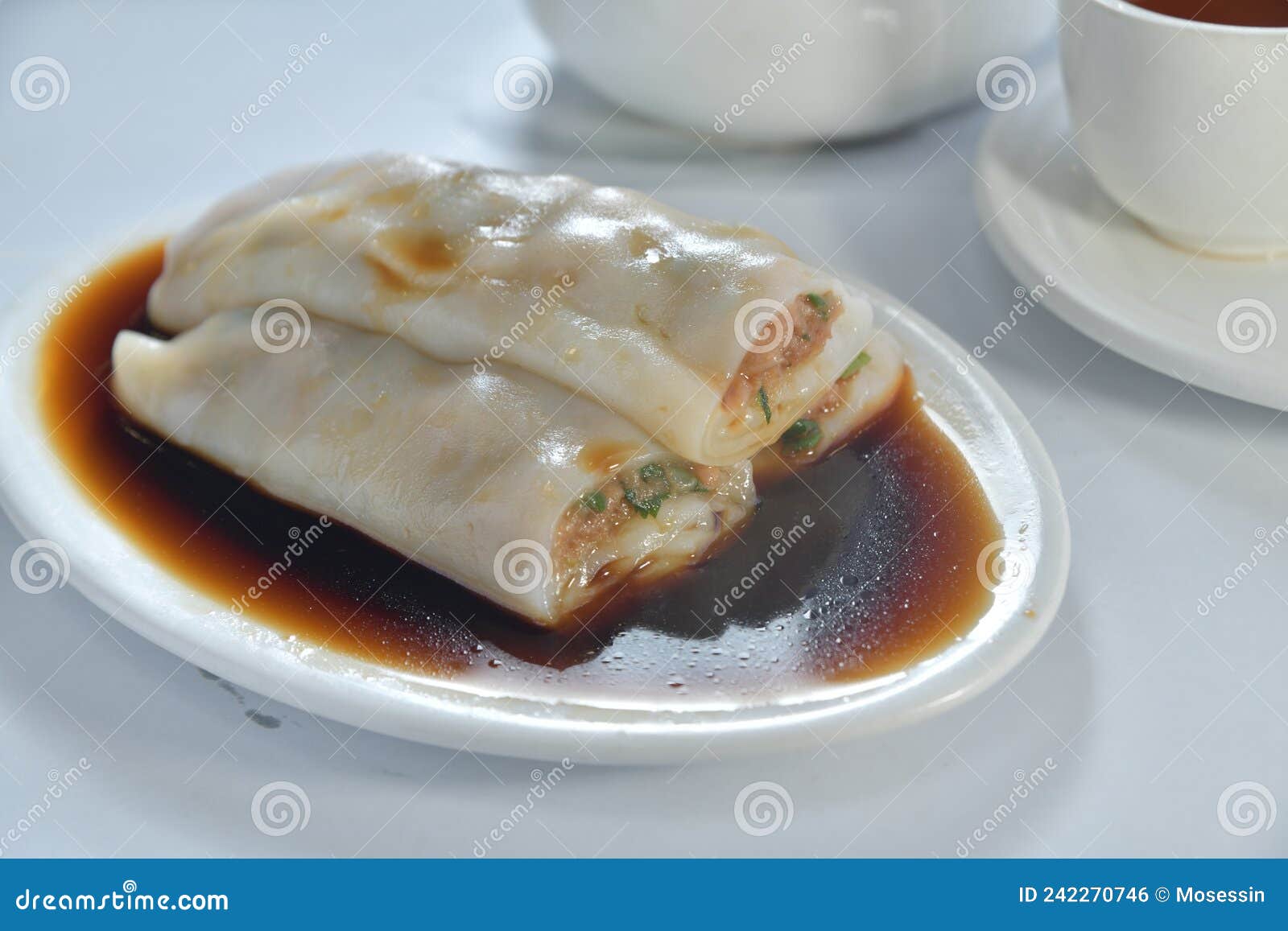 Minced Beef Rice Sheet Dim Sim Stock Photo - Image of traditional, dish ...